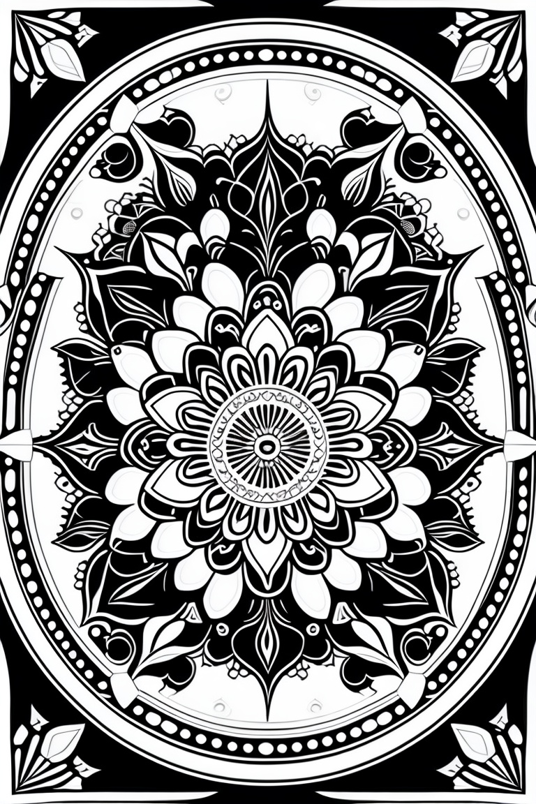Lexica - Mandala illustration featuring a symmetrical arrangement of ...