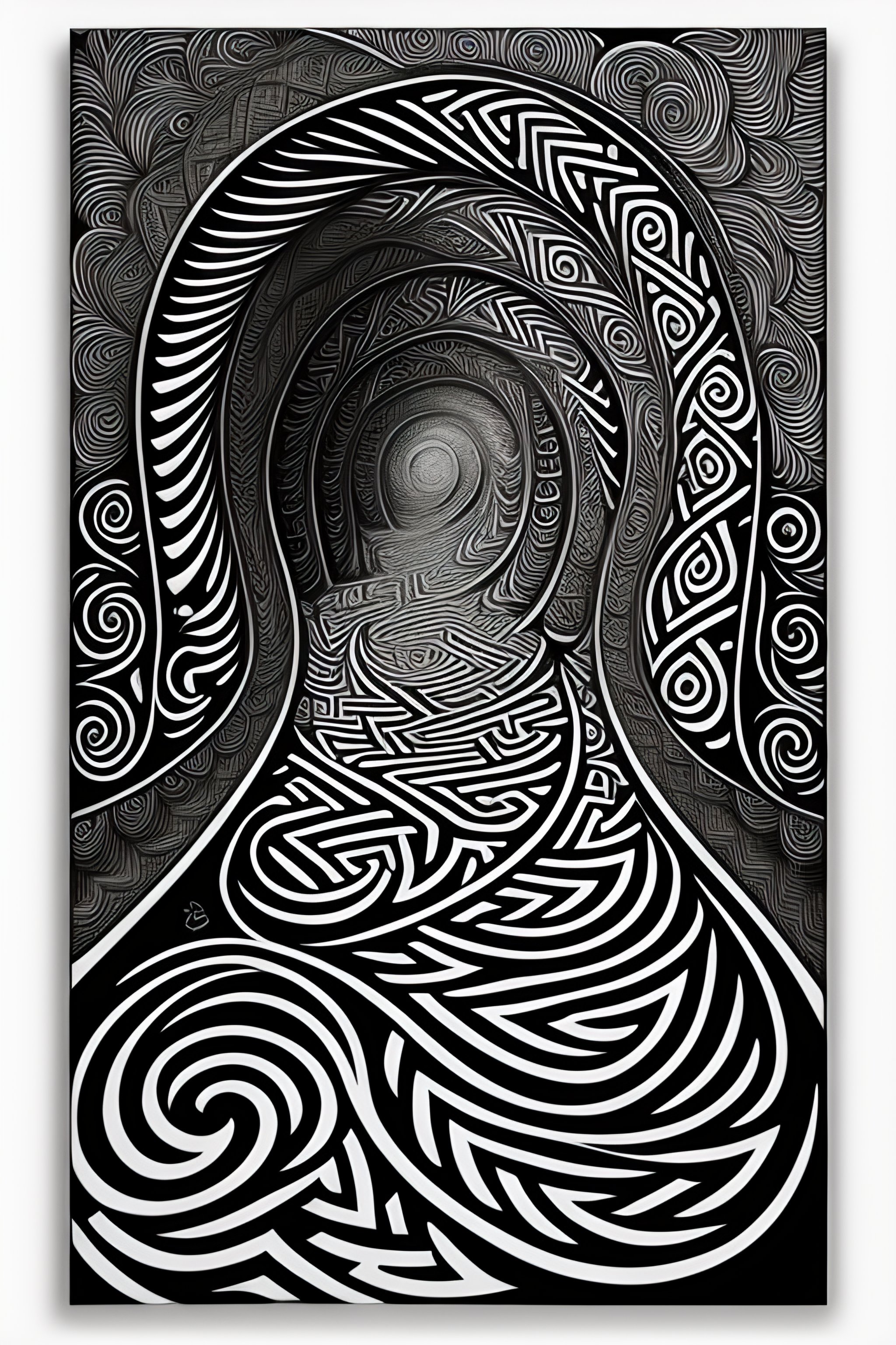 Lexica - Line art zentangle labyrinth