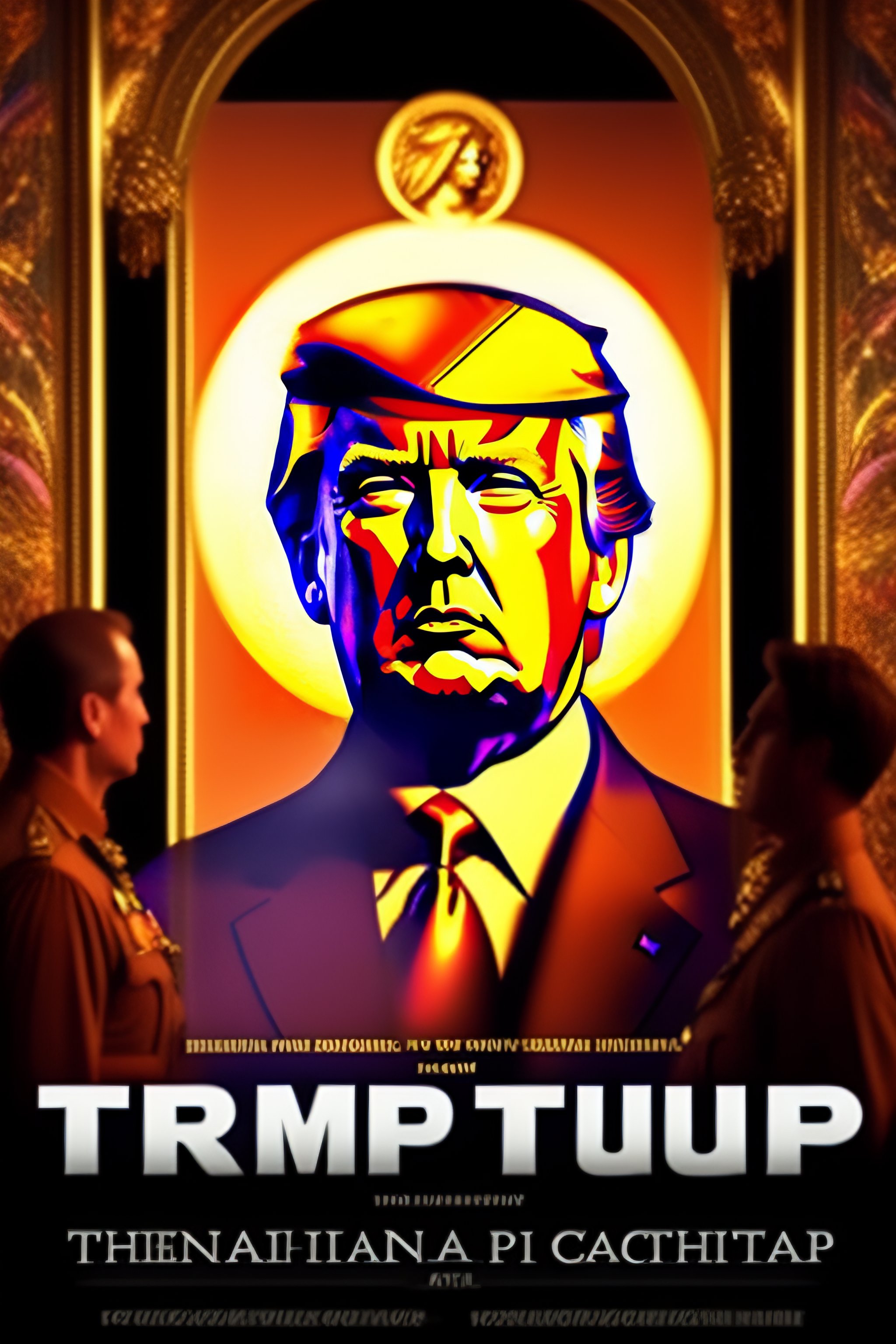 Lexica - Donald trump as god, heaven, portrait, renaissance painting, mucha