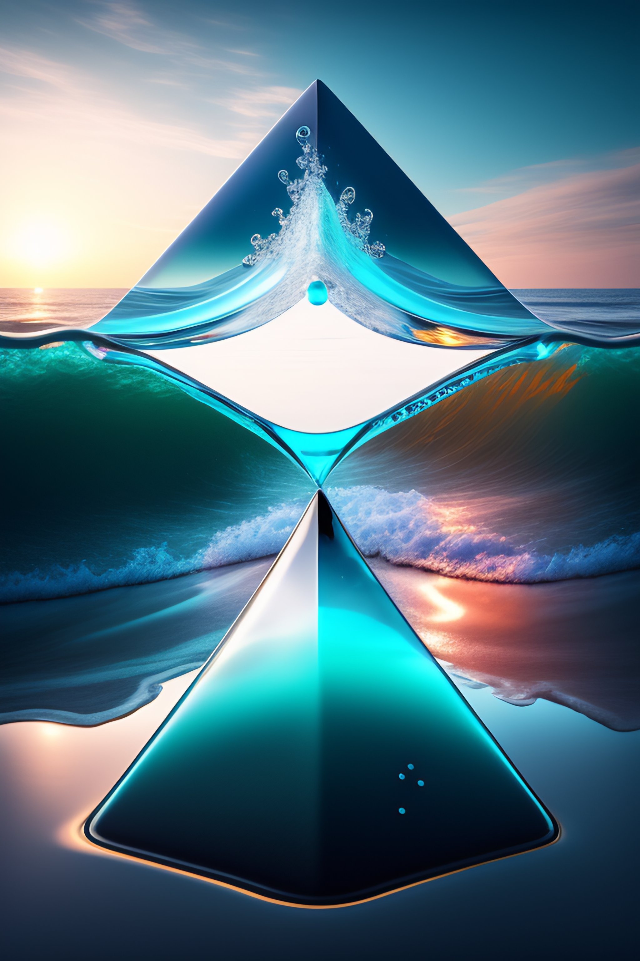 Lexica - Water artwork manipulation inside the shape of a downward ...