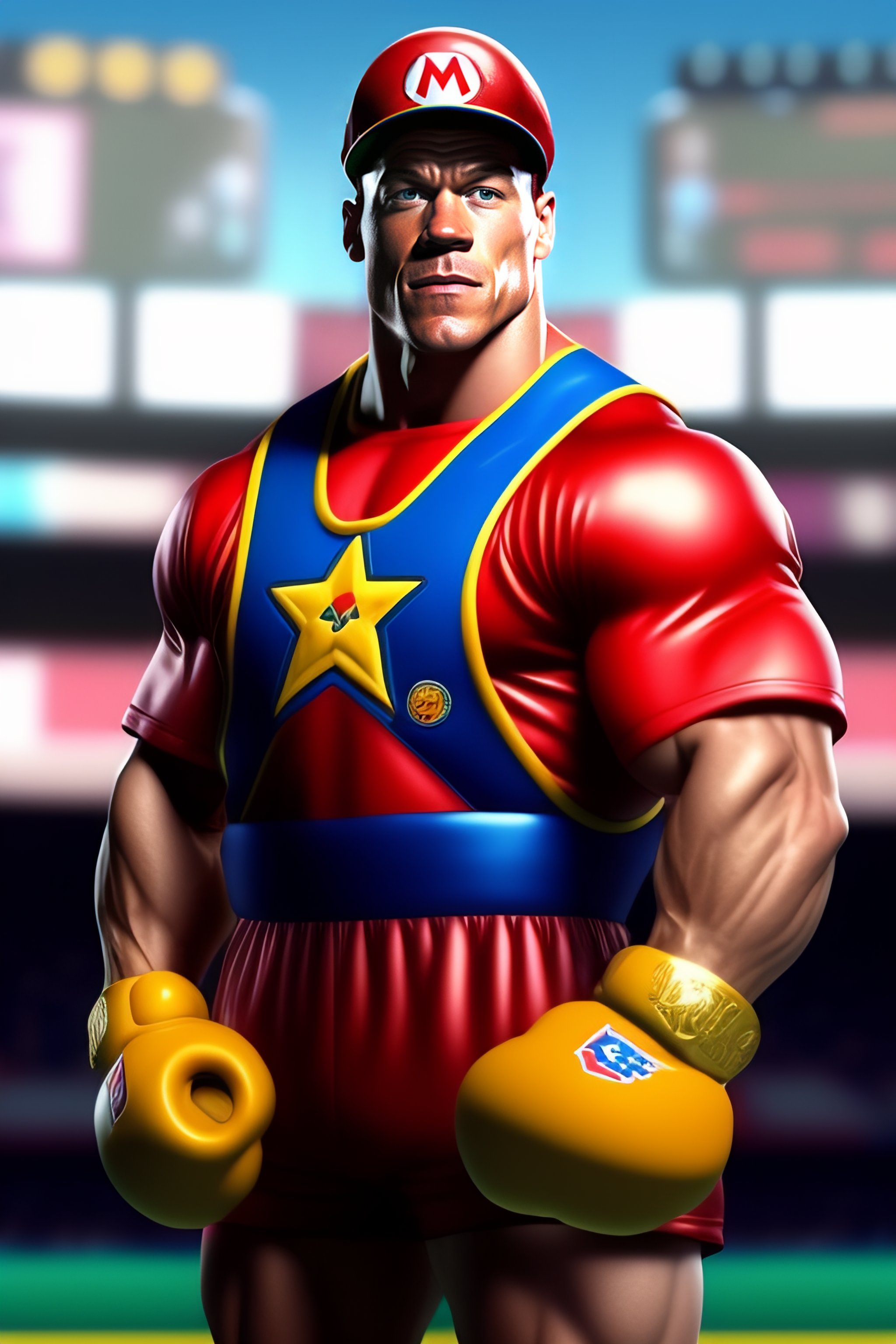 Lexica - John cena as a mario character in mario 64