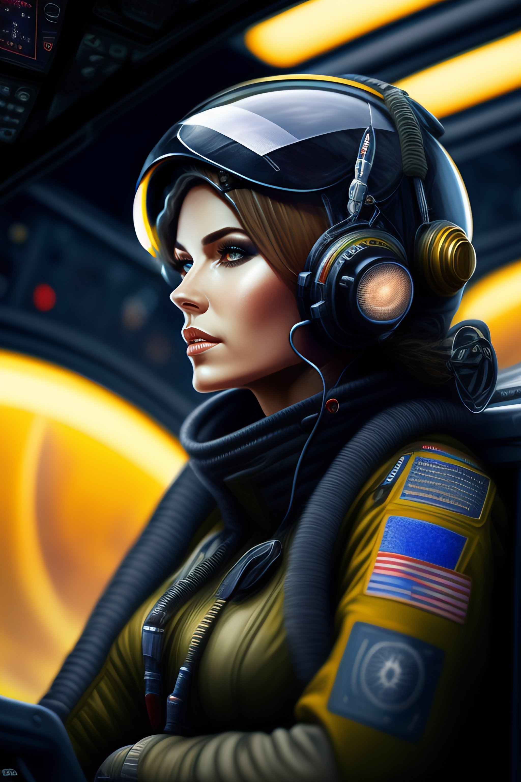 Lexica - Cyborg pilot Russian, interior cockpit, hyperdetailed, by john ...