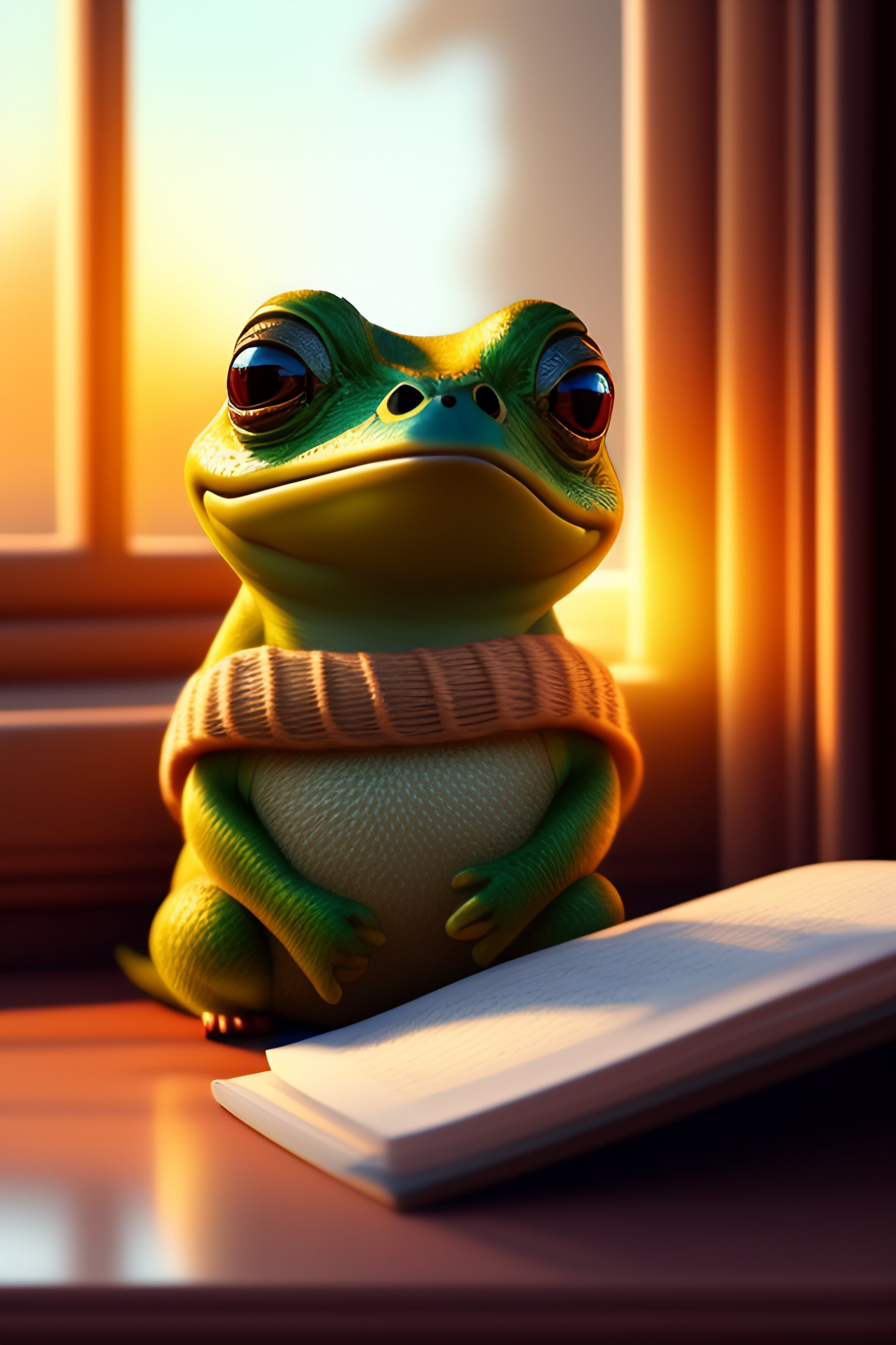 Lexica - An exhausted pepe the frog commiting tax fraud, paperwork ...