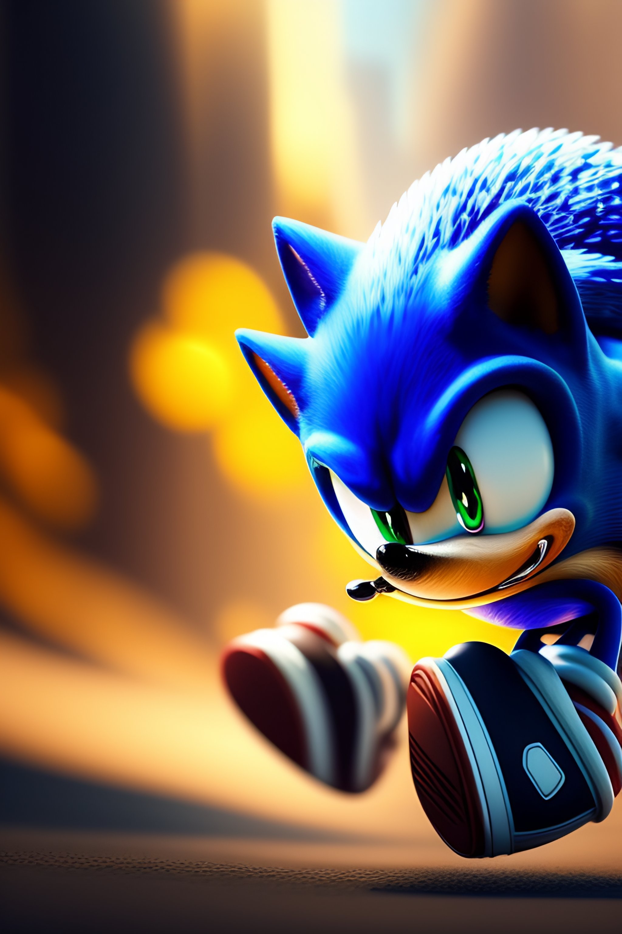 Lexica - Sonic the hedgehog escaping capture