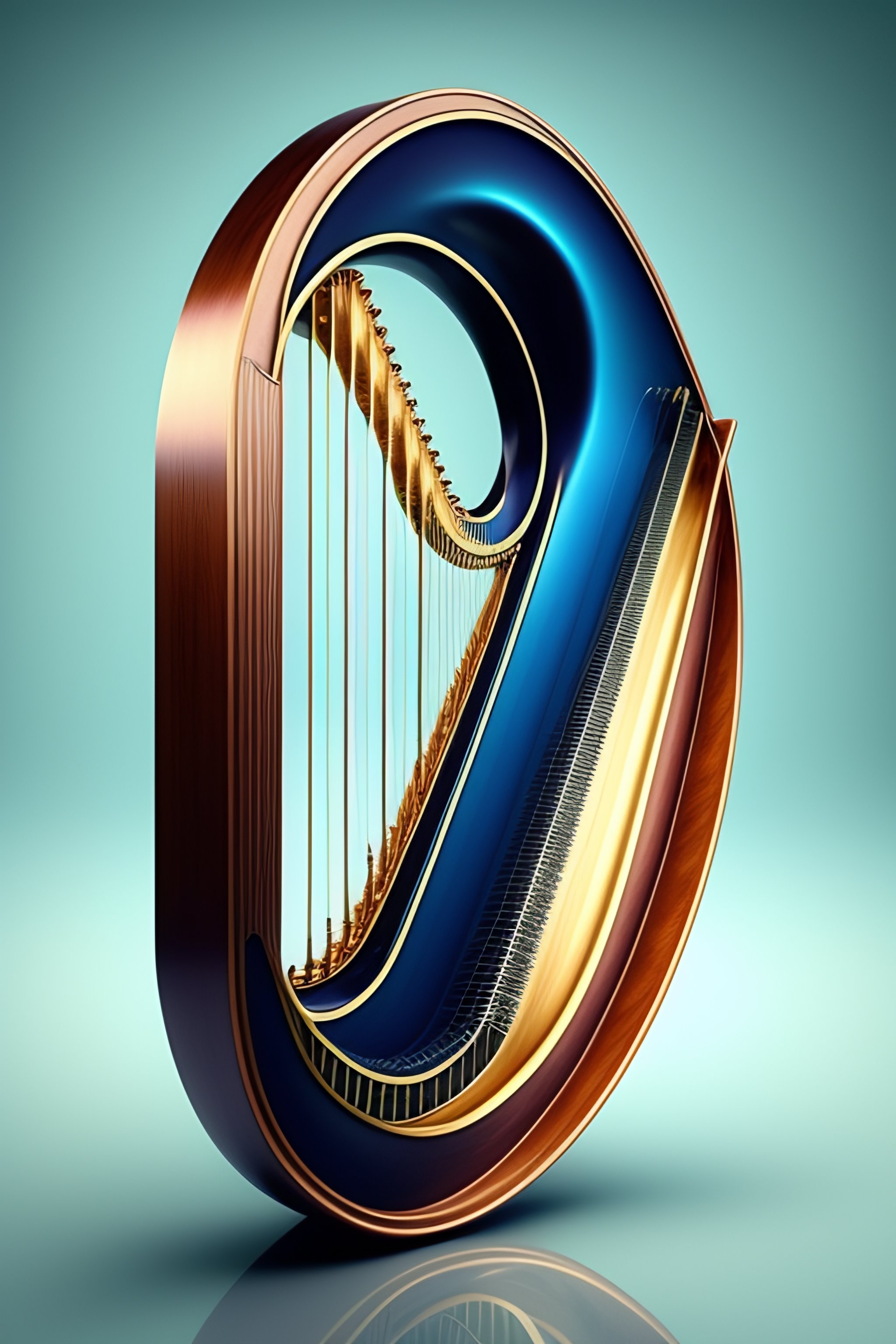 Lexica - Beautiful visual musical notes coming from a harp transforming ...