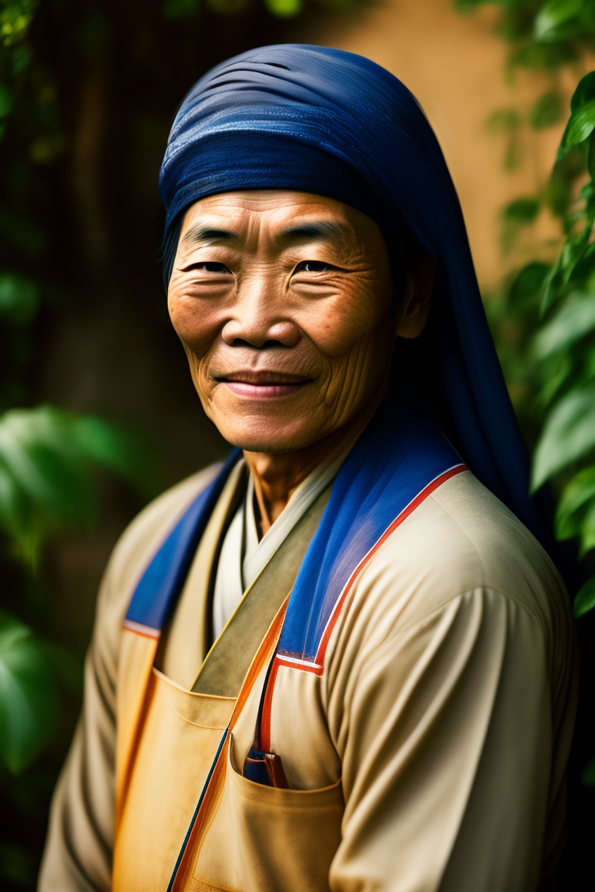 Lexica - Portrait of a Asian farmer