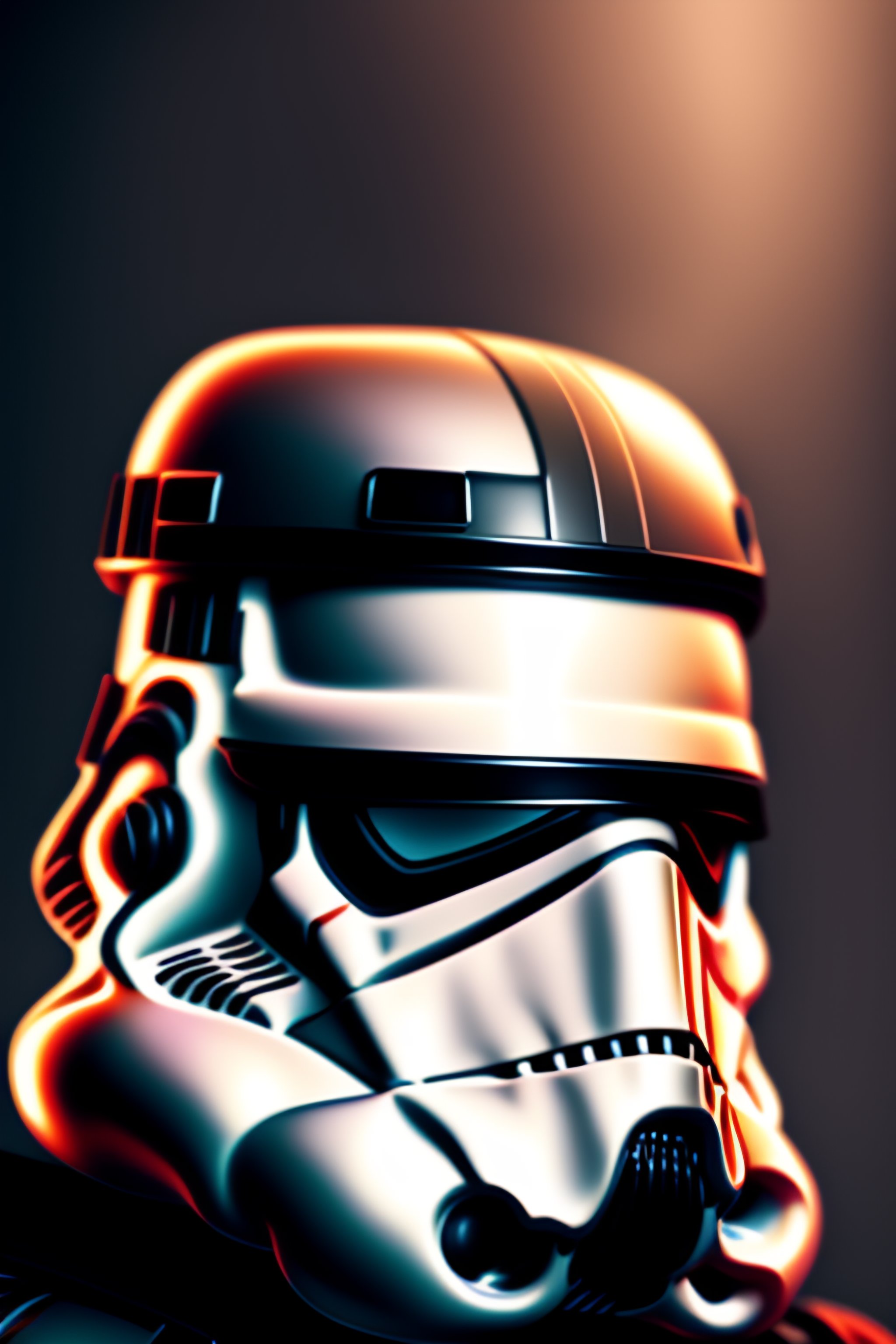 Lexica - Full portrait of a stormtrooper, movie poster style