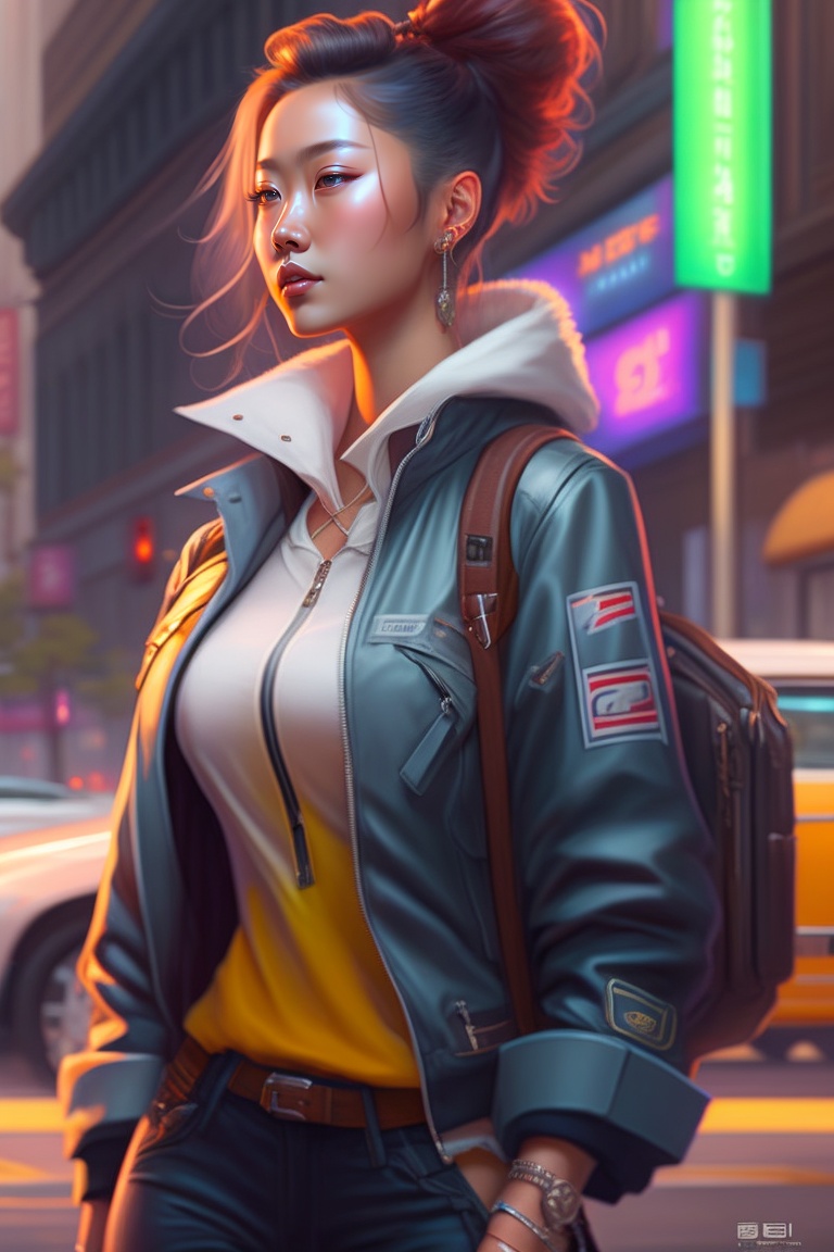 Lexica - Realism. Irene Bae JooHyun, cybercity, detailed stylished punk ...