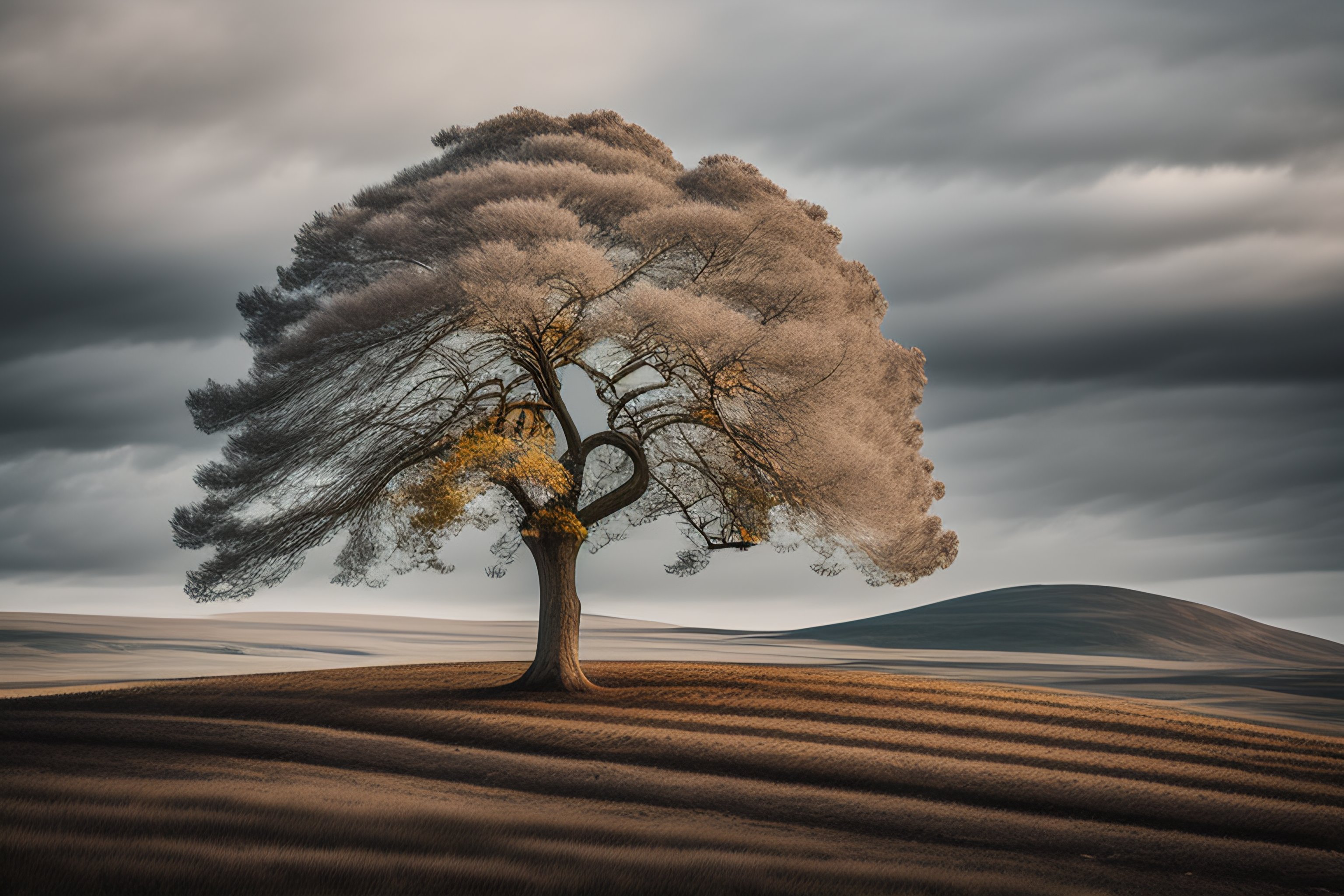 Lexica - Tree in landscape