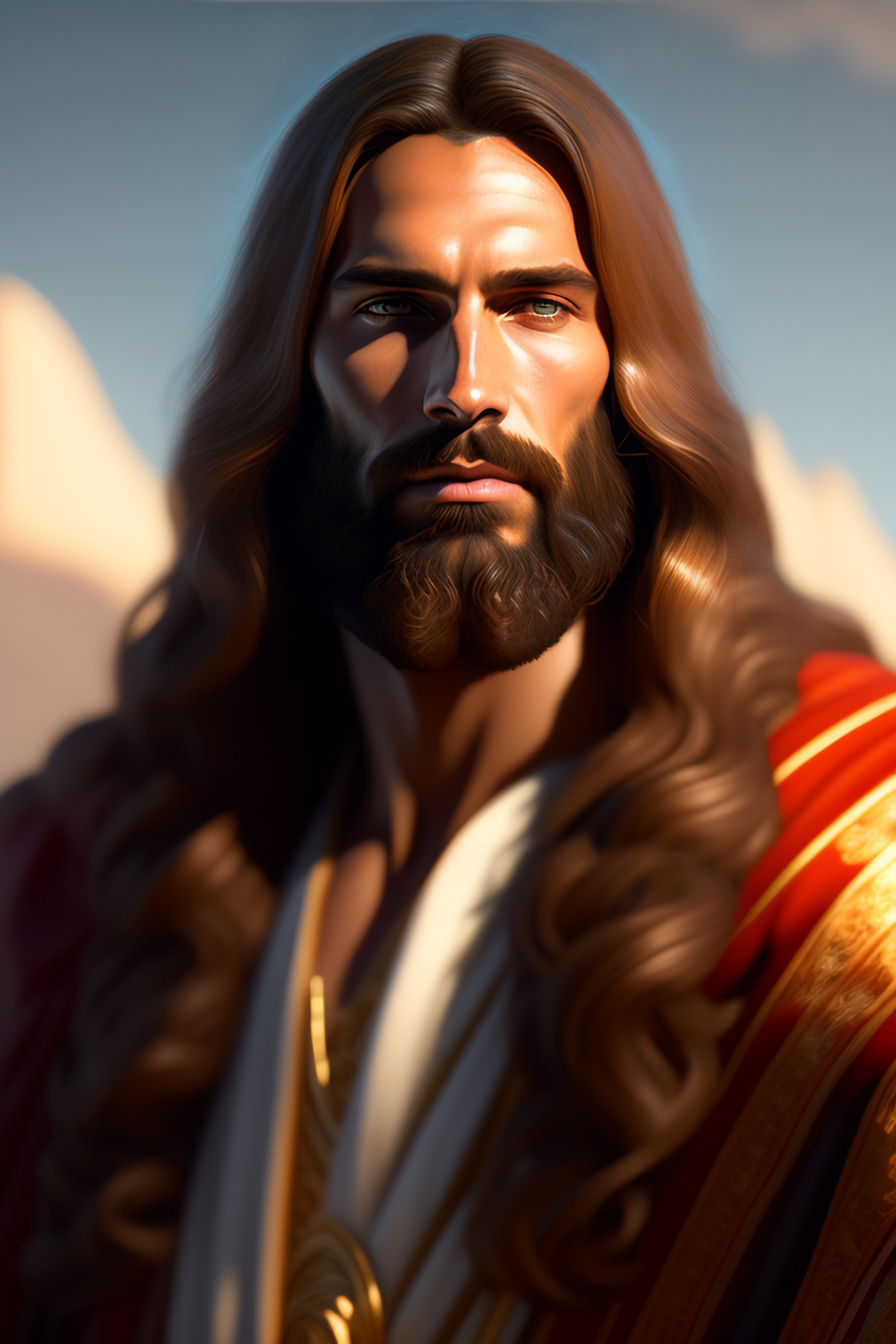Lexica - Portrait of jesus christ, realistic, highly detailed ...