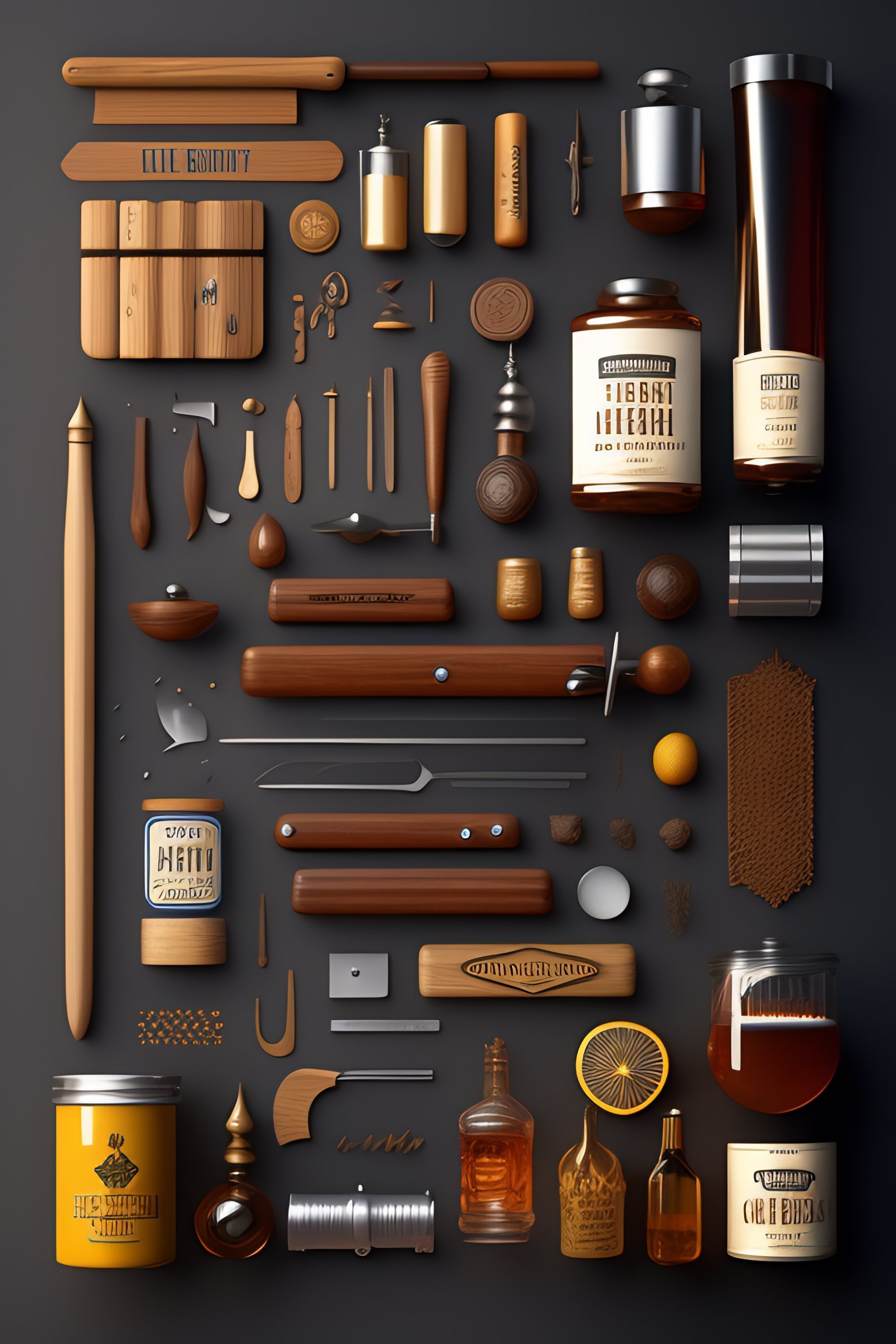 Lexica - Bar tools , costumes and props, knolling, knolling layout ...