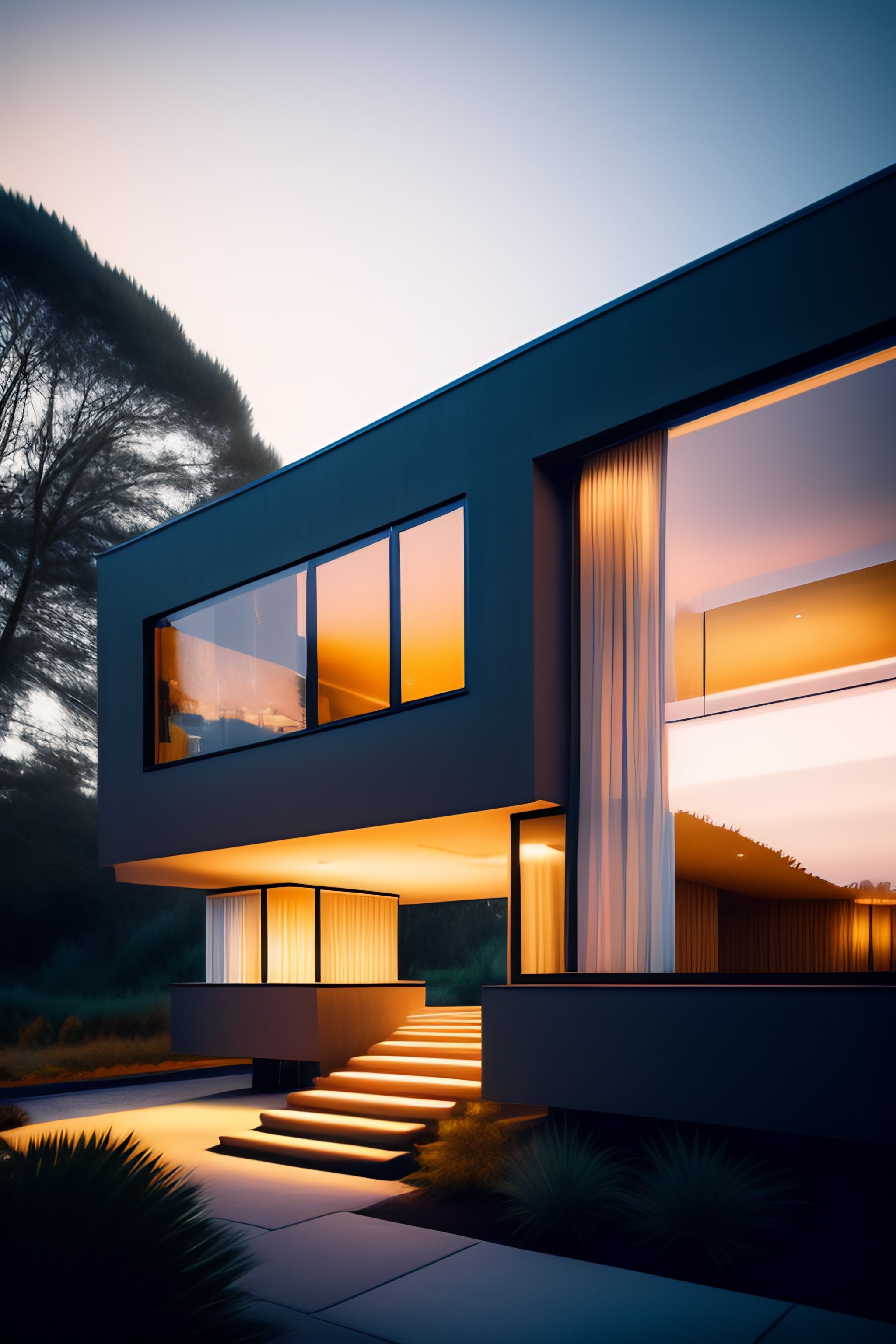 Lexica - Hyper realistic photo of a high end futuristic single-level ...