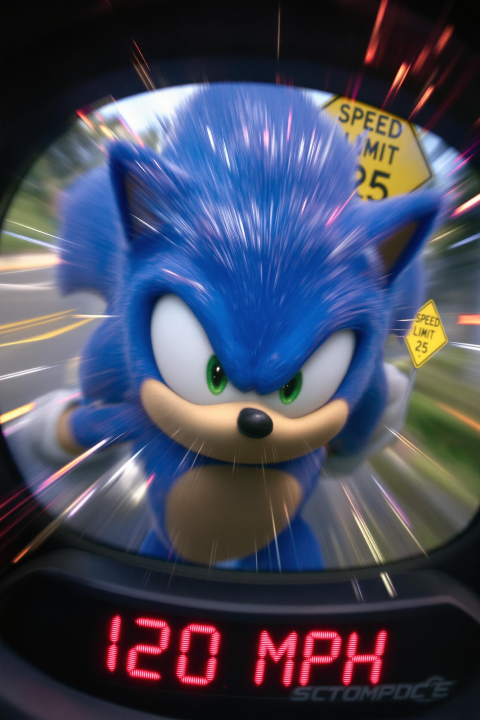 Lexica - Sonic the Hedgehog caught on speed camera running 120mph in a ...