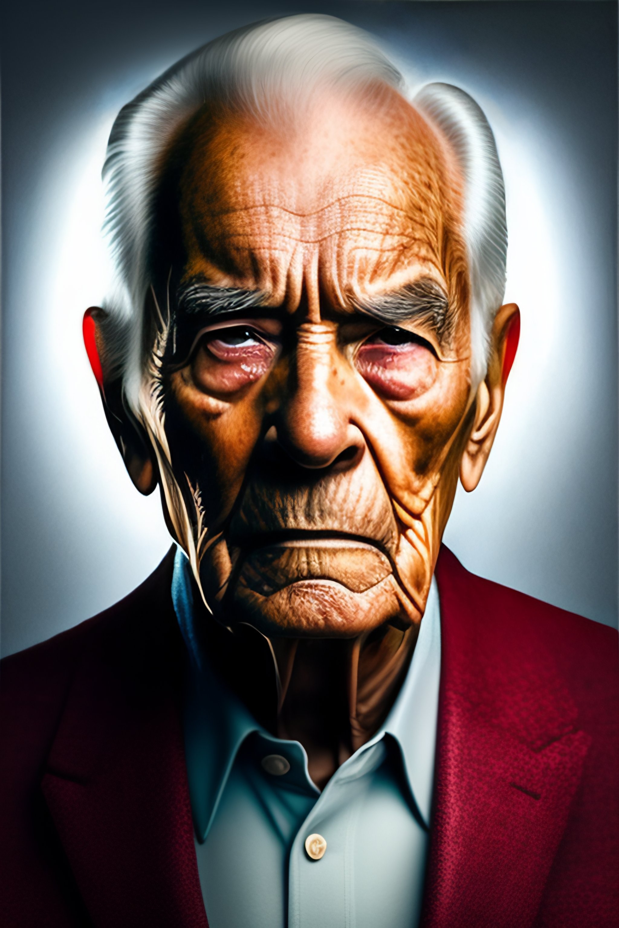 Lexica - Image of a 90-year-old man, with a very angry look and face ...