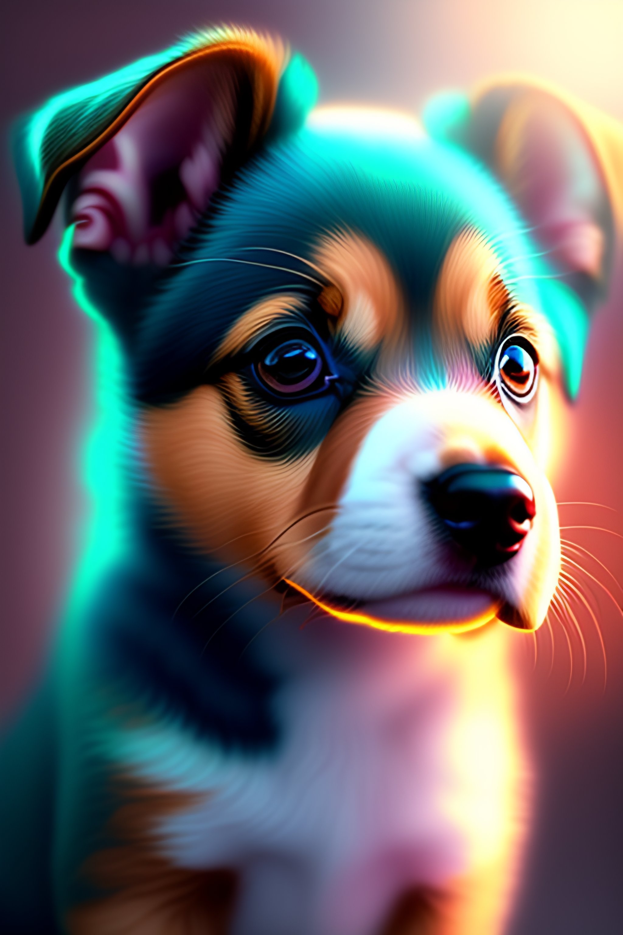 Lexica - Very cute illustration for a cute puppy, digital art, highly ...