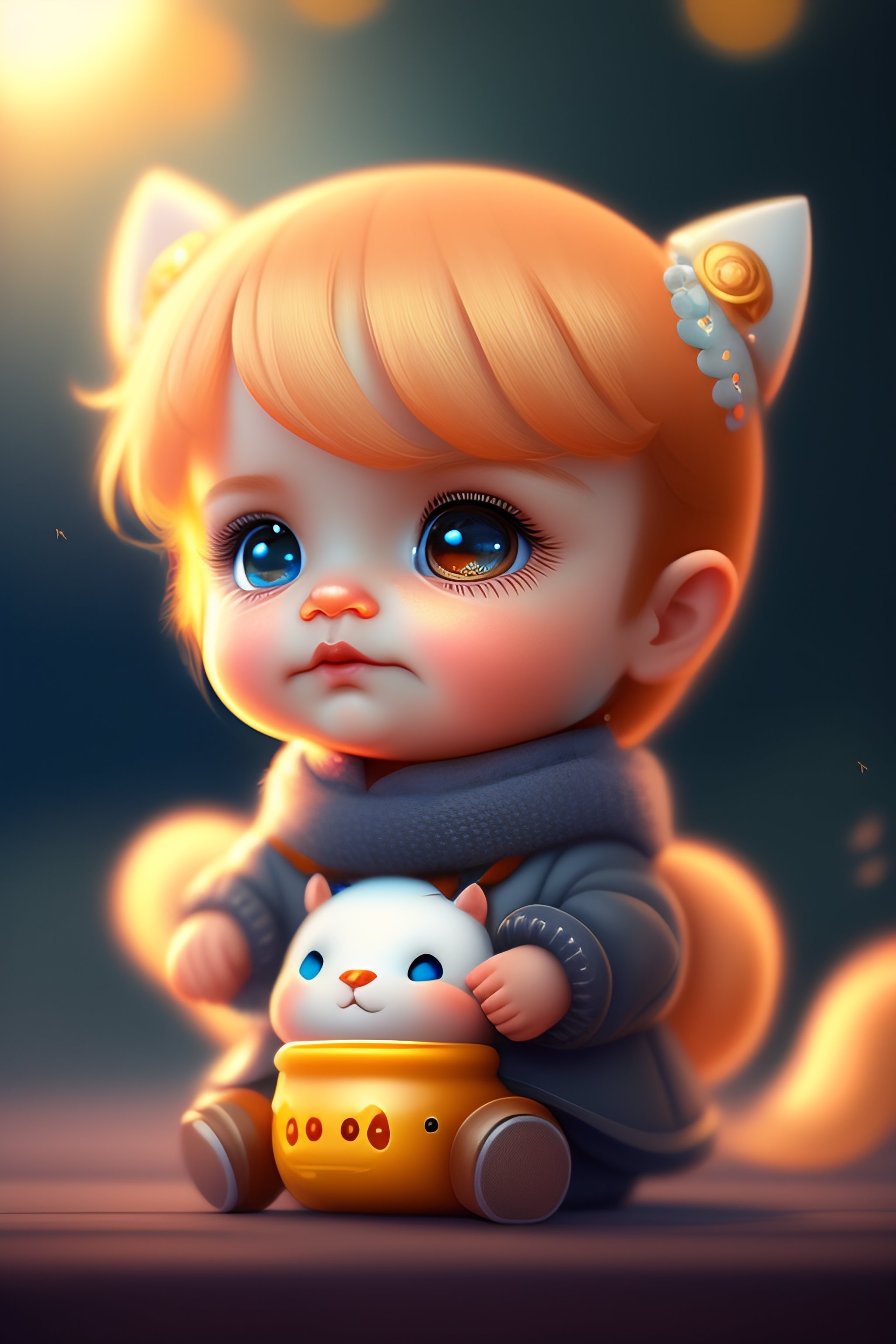 Lexica - Cute and adorable cartoon Eintein baby, fantasy, dreamlike ...