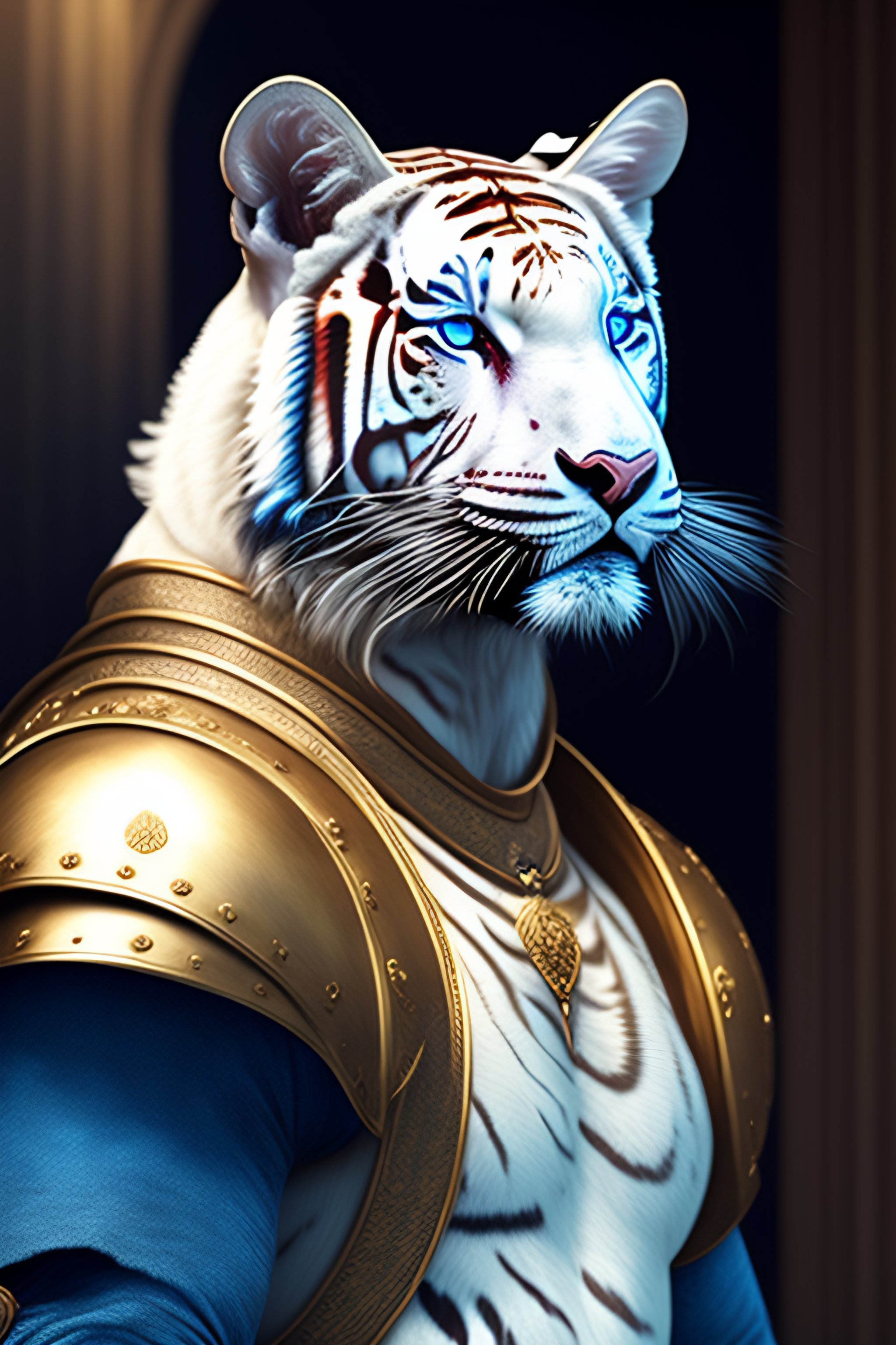 Blue Eyed White Tiger Drawings