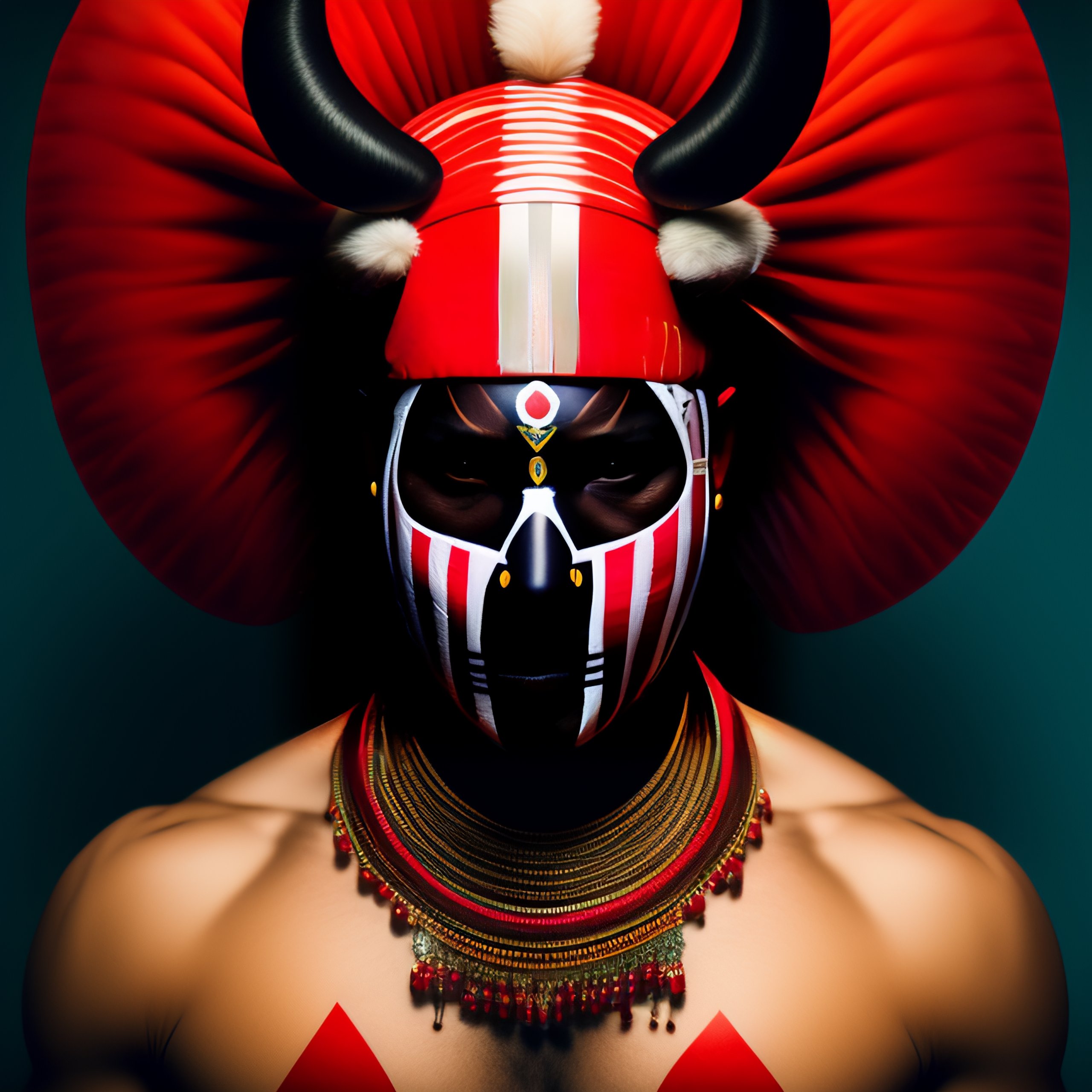 Lexica - Cd cover art with a no face mystery man in tribal clothes ...