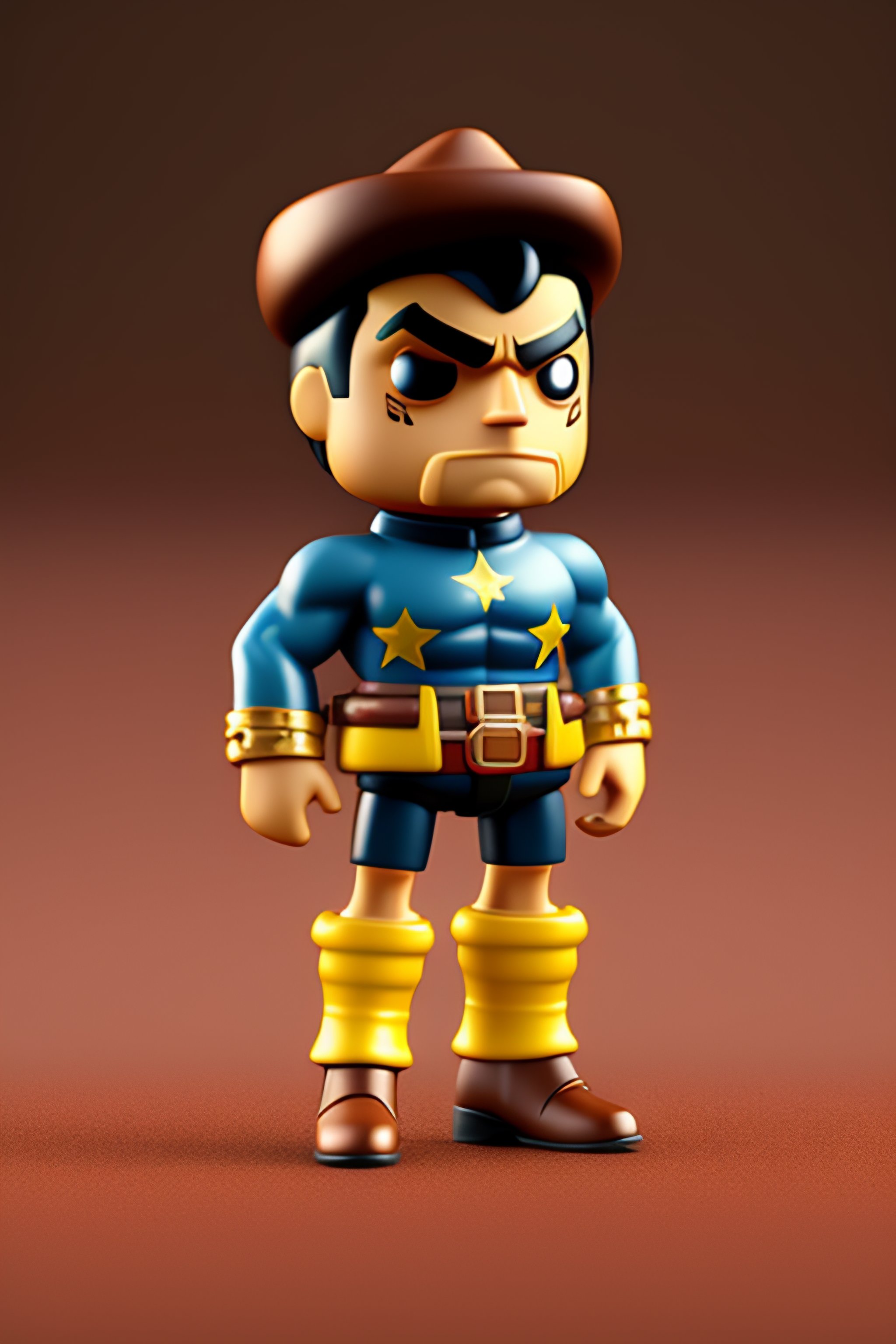 Lexica - Full body 3d render of funko pop lucky luke