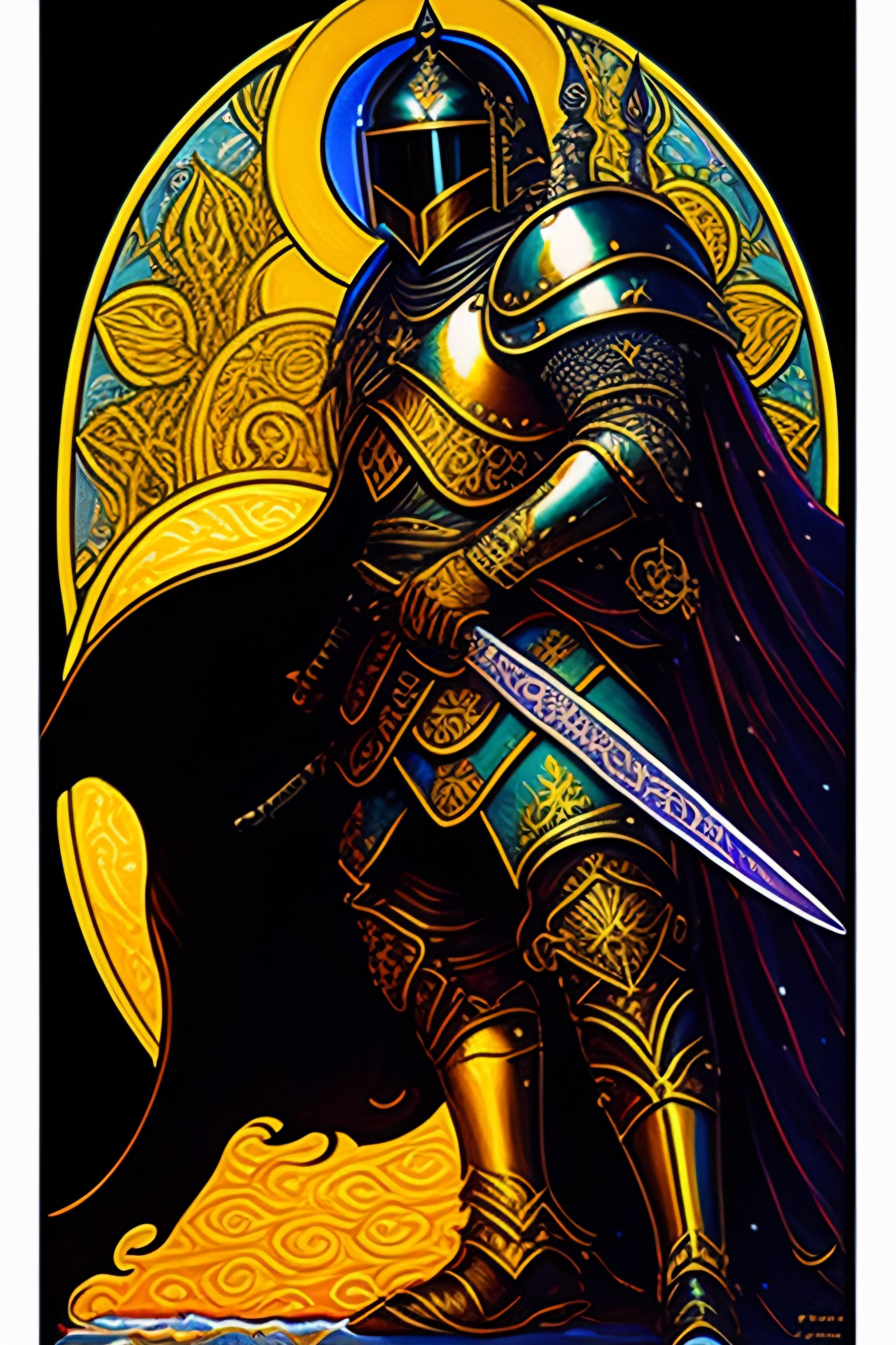Lexica - Alphonse muncha's art-nouveau tarot card of a fantasy chaos ...