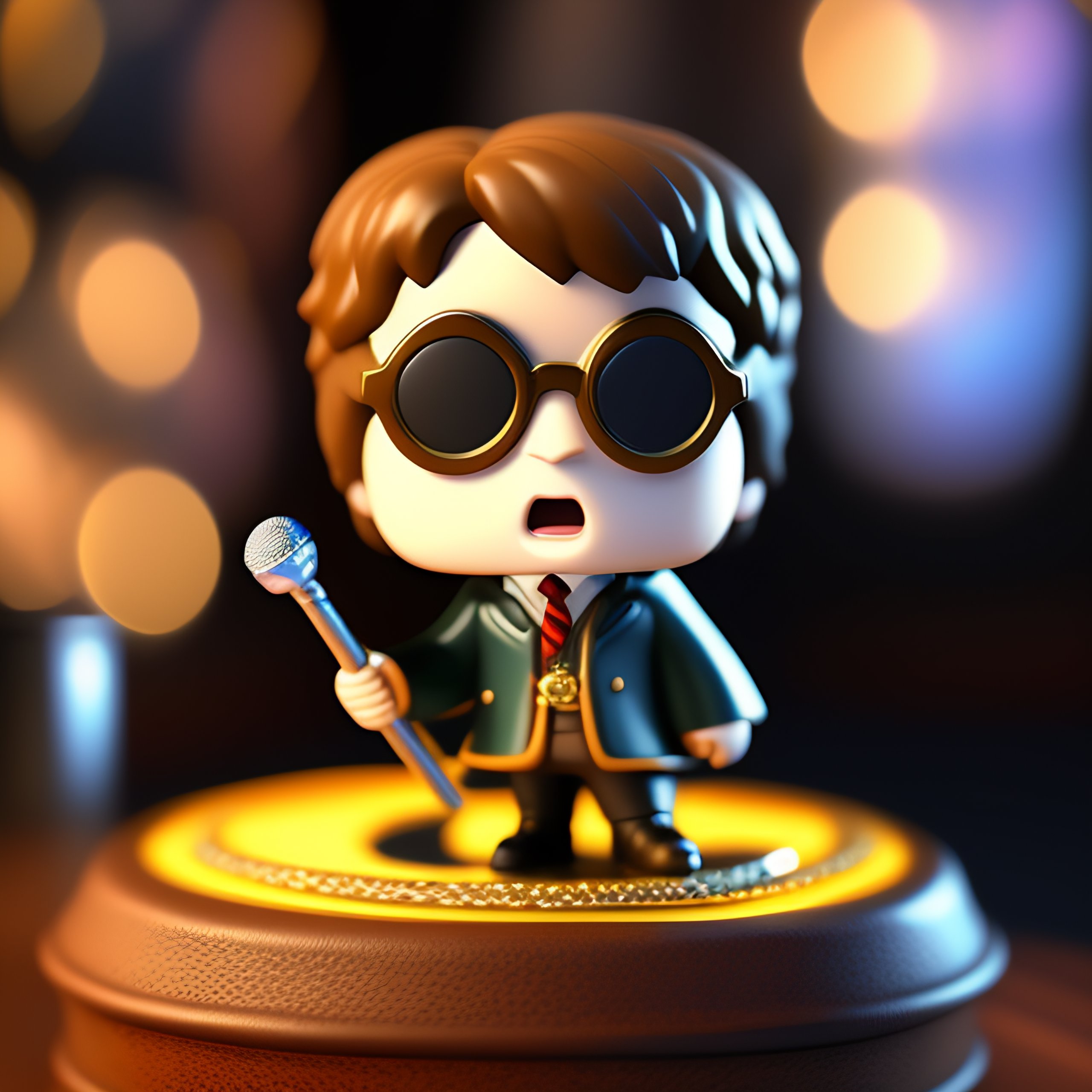 Lexica - Harry Potter wizard rock singing microphone funko realistic 3d ...