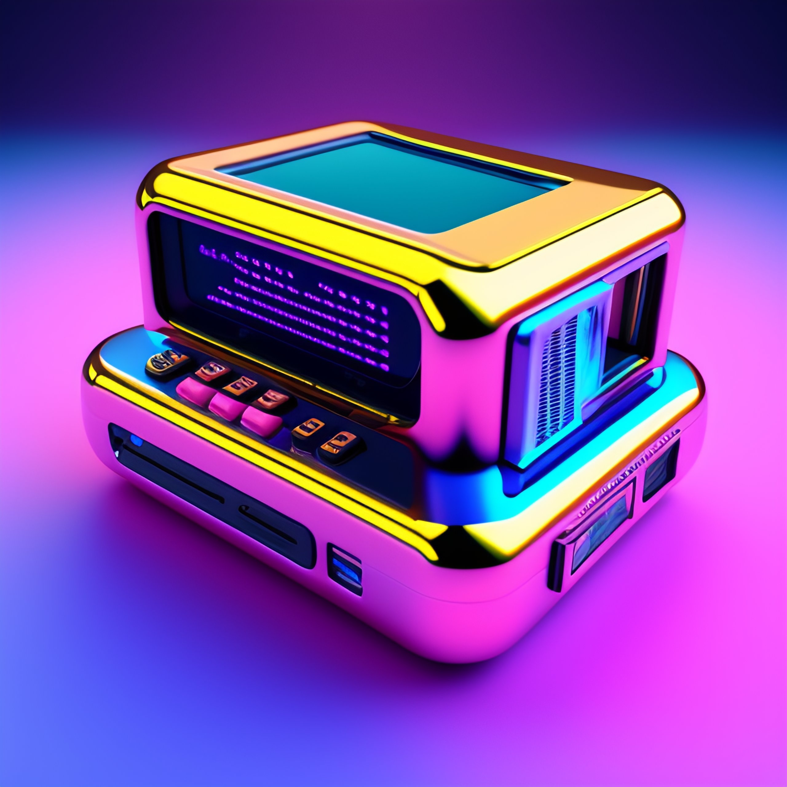 Lexica - Vintage personal handheld computer device, 1990s, c4d render ...