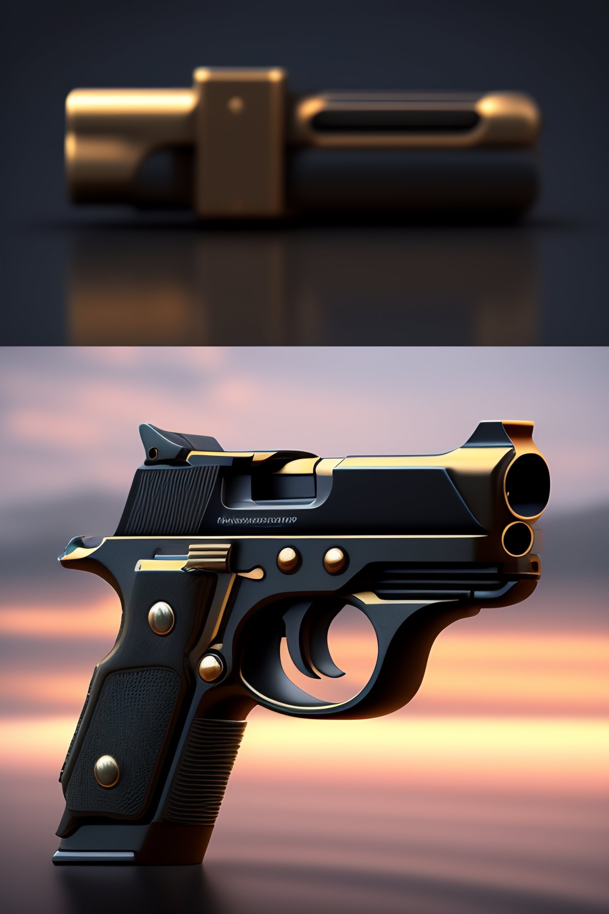 Lexica - Handgun,futuristic,cyberpunk,extremely detailed