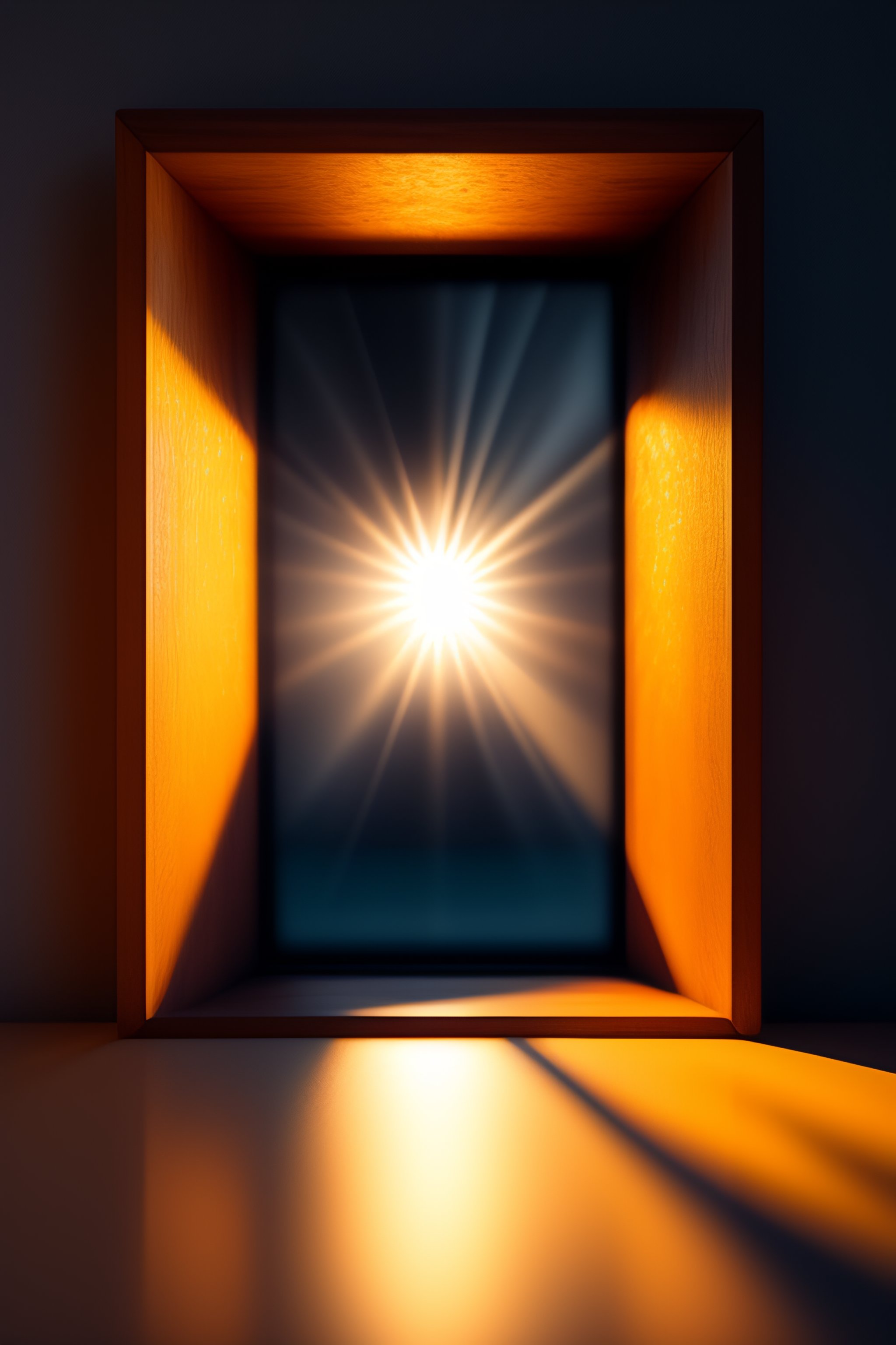 Lexica - Sunlight coming from a small square window on a wall, 4k ...