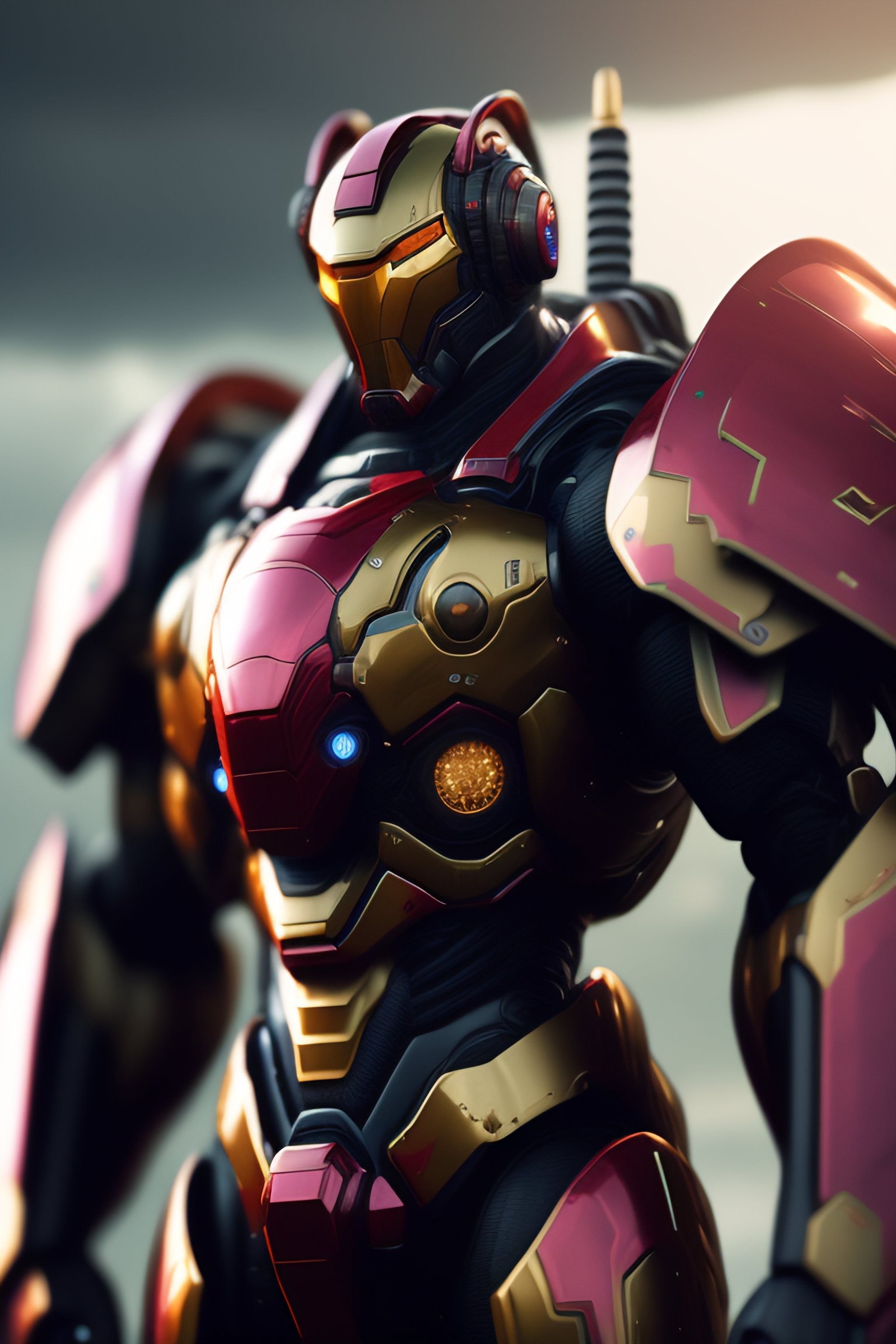 Lexica - A Ryan Reynolds, realistic scifi power armor robot, detailed ...