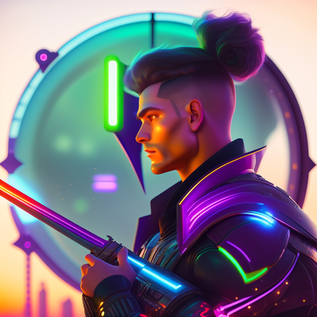 Lexica - A colorful photo of an alienated male modern herald with wings ...