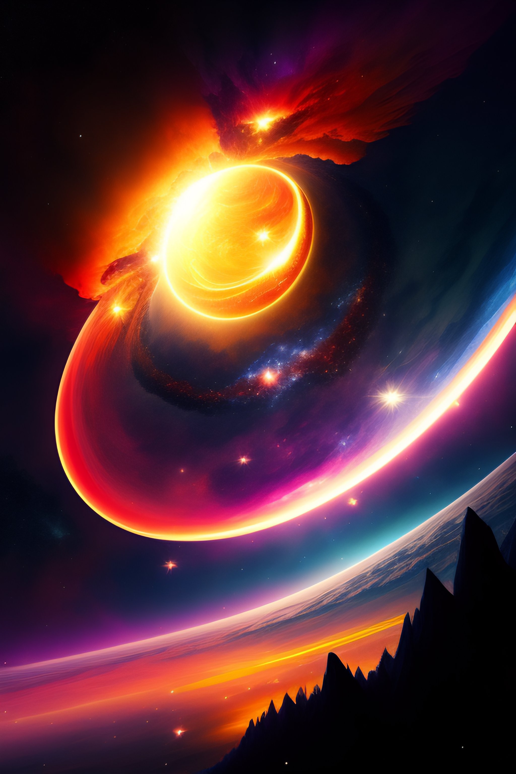 Lexica - Epic splash art from lula president universe stars space ...