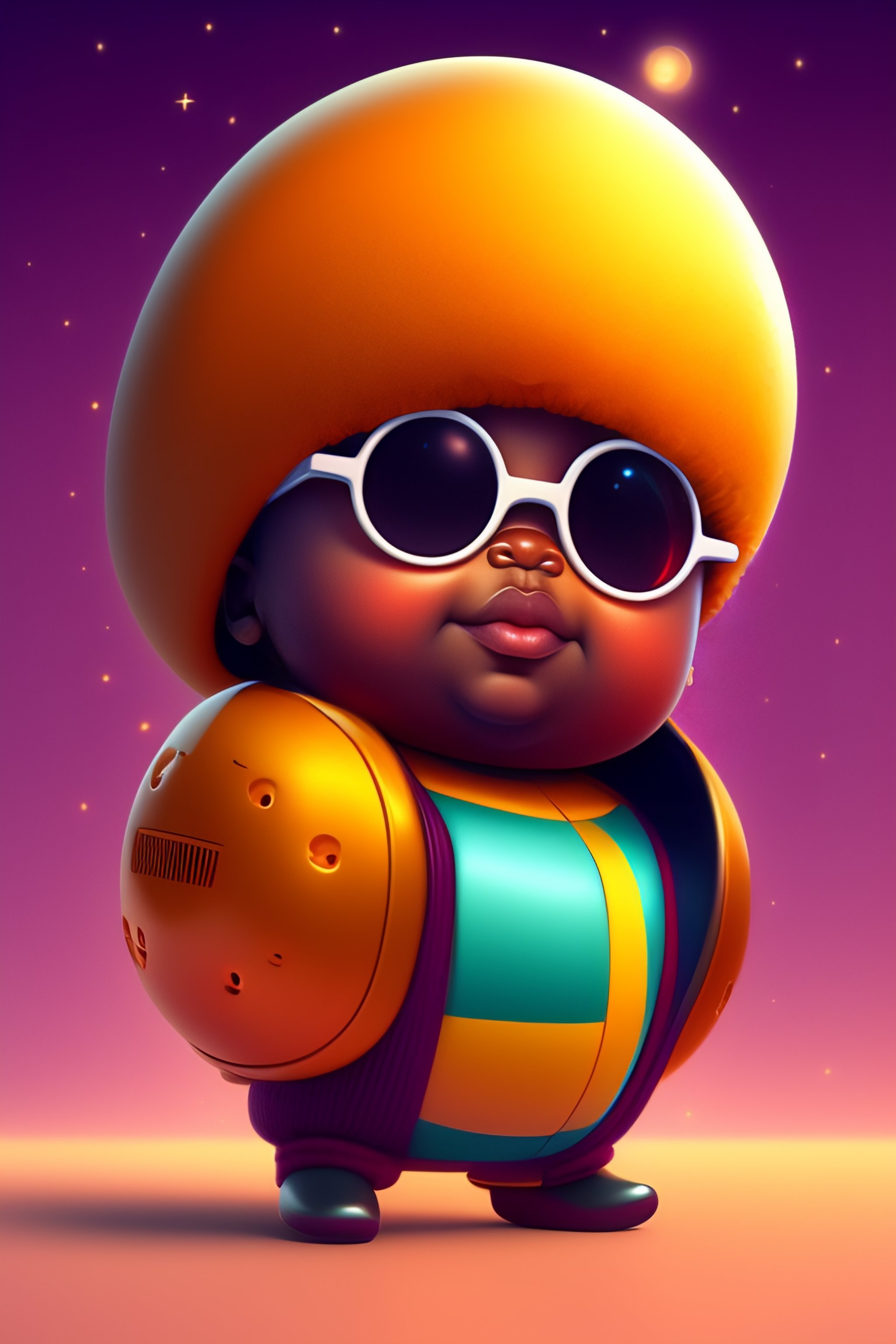 Lexica - Cute and adorable cartoon Stevie Wonder baby, fantasy ...
