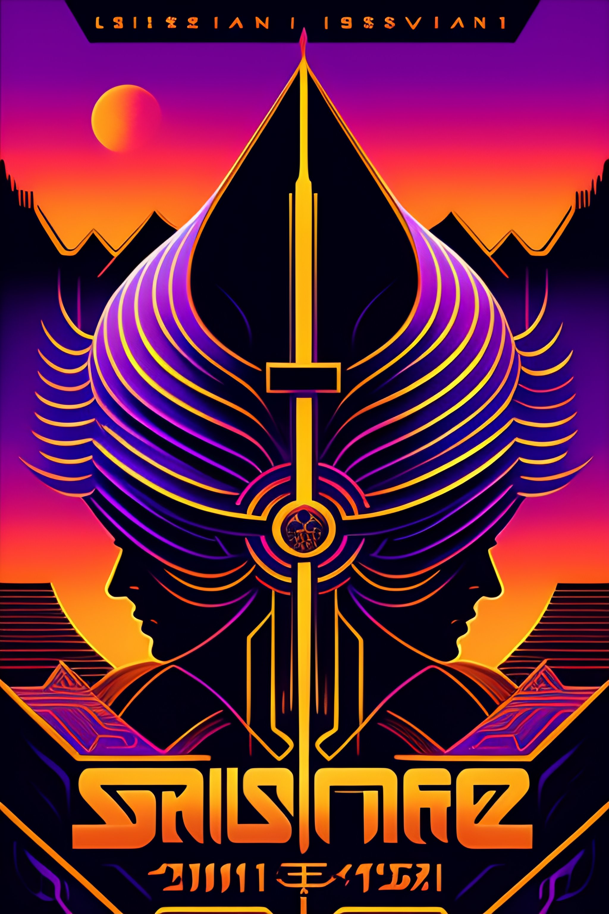 Lexica - Futuristic priest Cross-Over, logo design by Philippe Caza