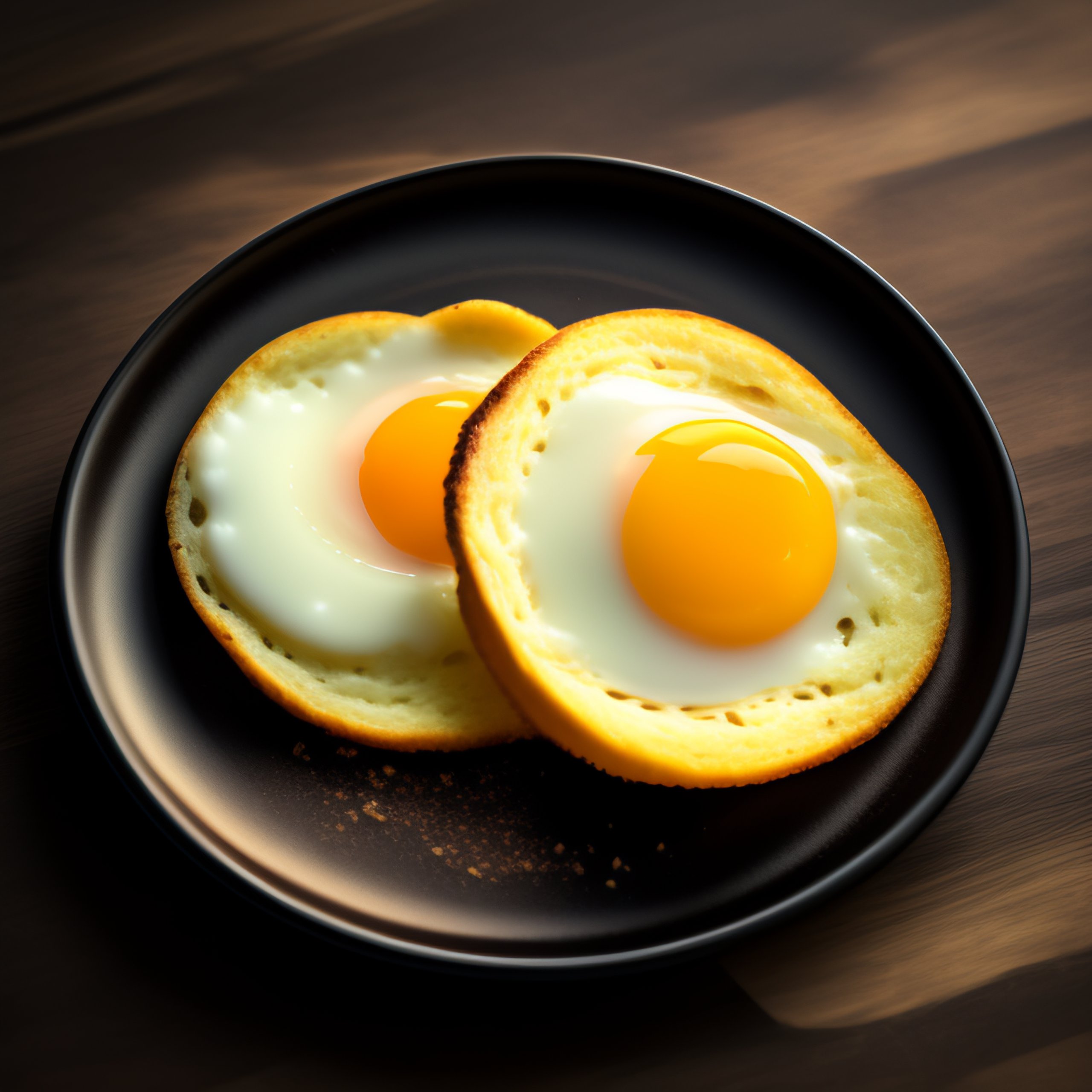 Lexica - 2 fried eggs on a plate