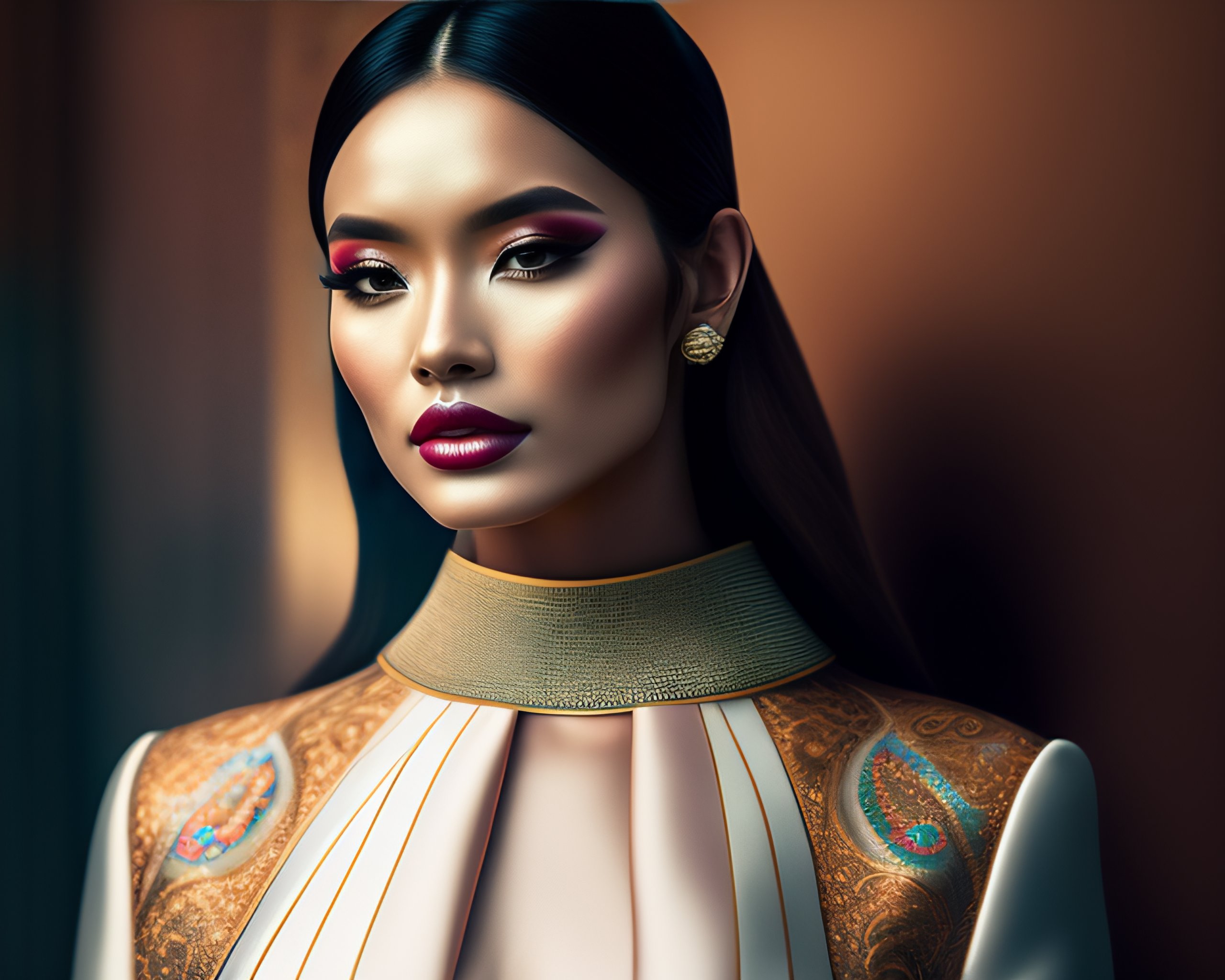 Lexica - Conceptual artistic digital printed fashionable dree on beauty ...