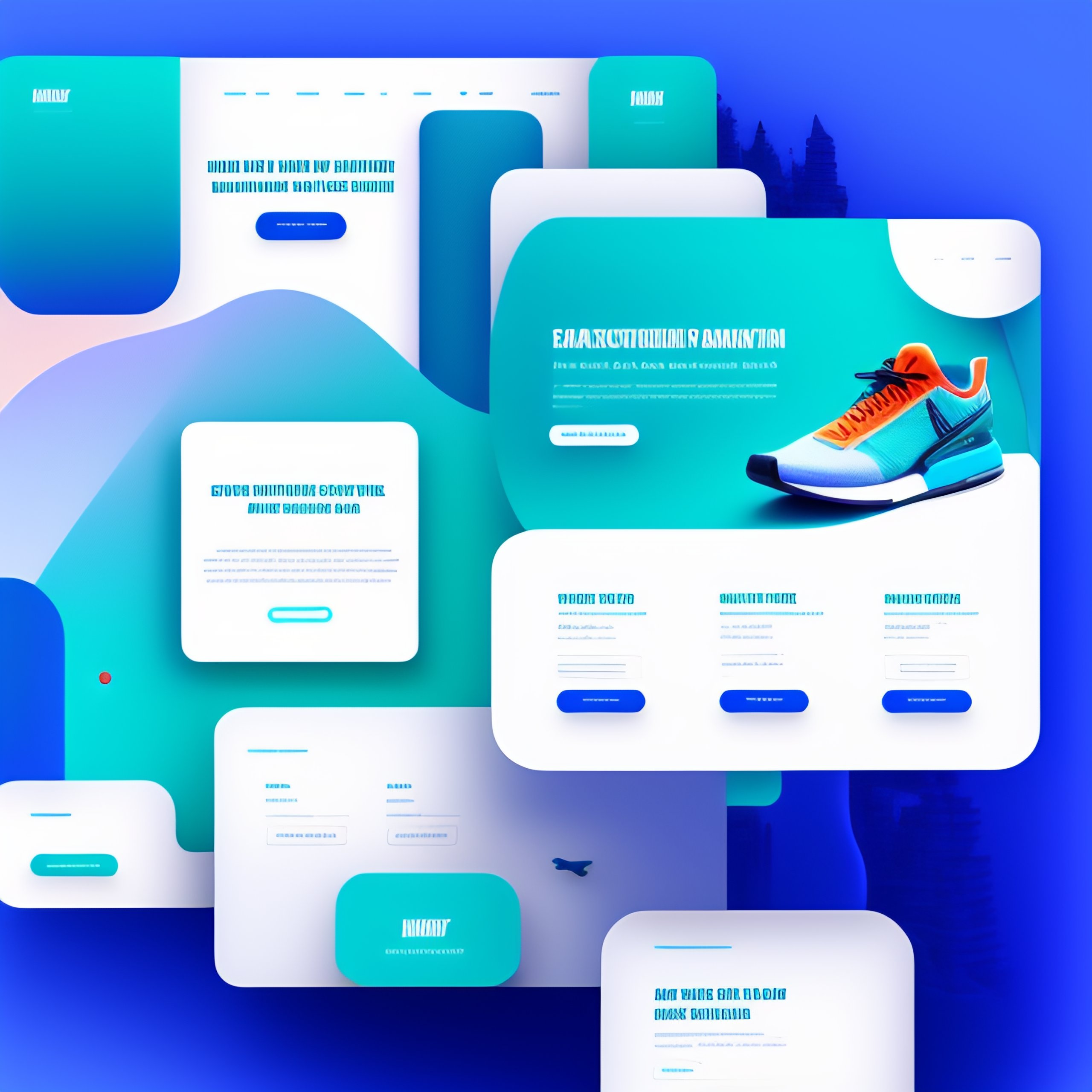 Lexica - Create a landing page hero section for a shoe brand, white ...