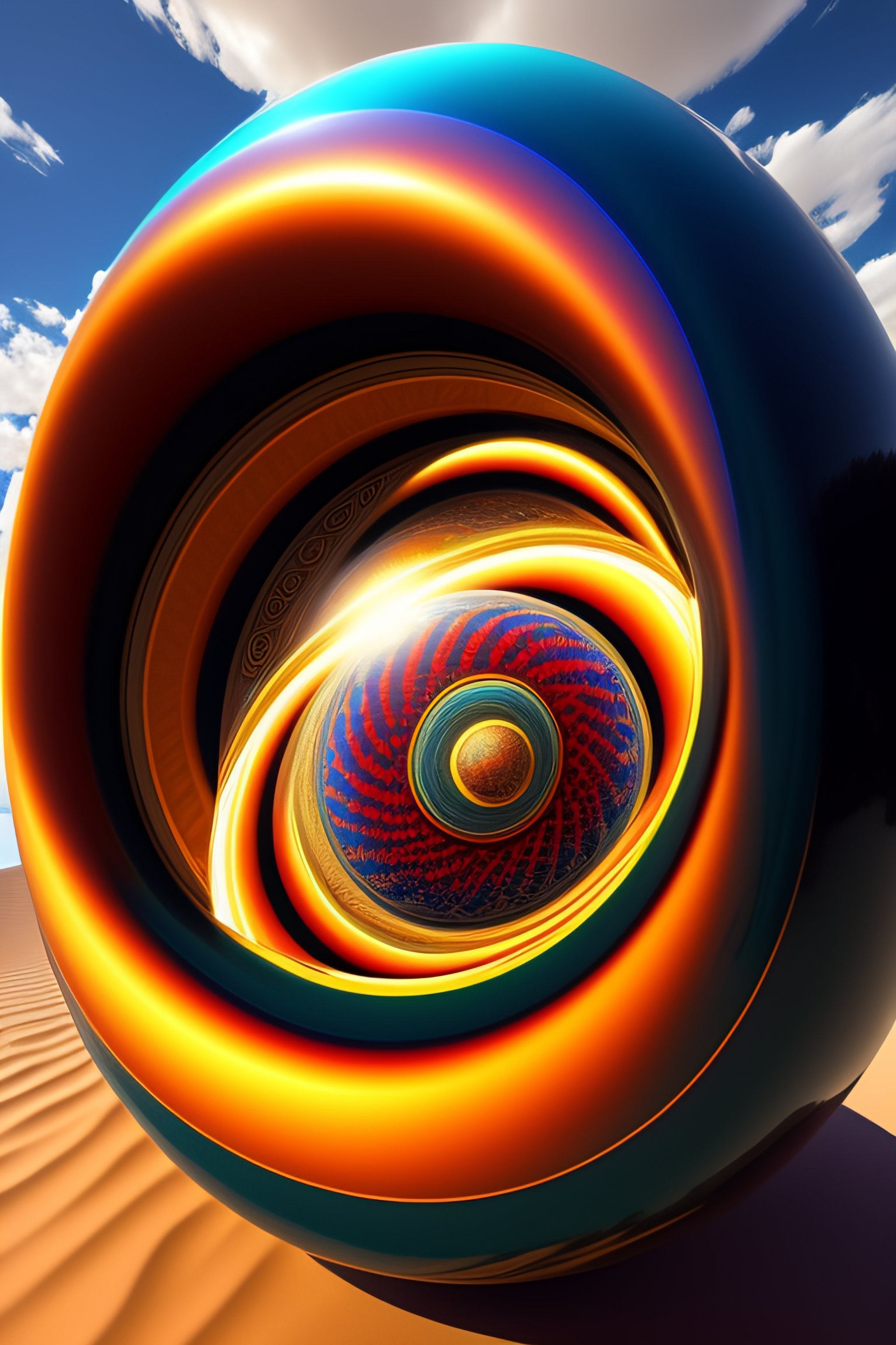 Lexica - Spherical spiral the style of Jean Giraud