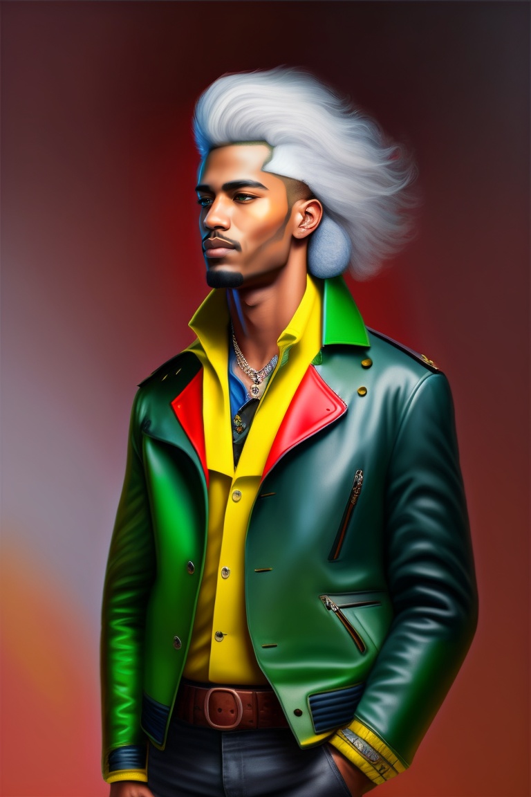 Lexica - Dramatic dynamic full figure portrait of Haran Banjo, he wears ...