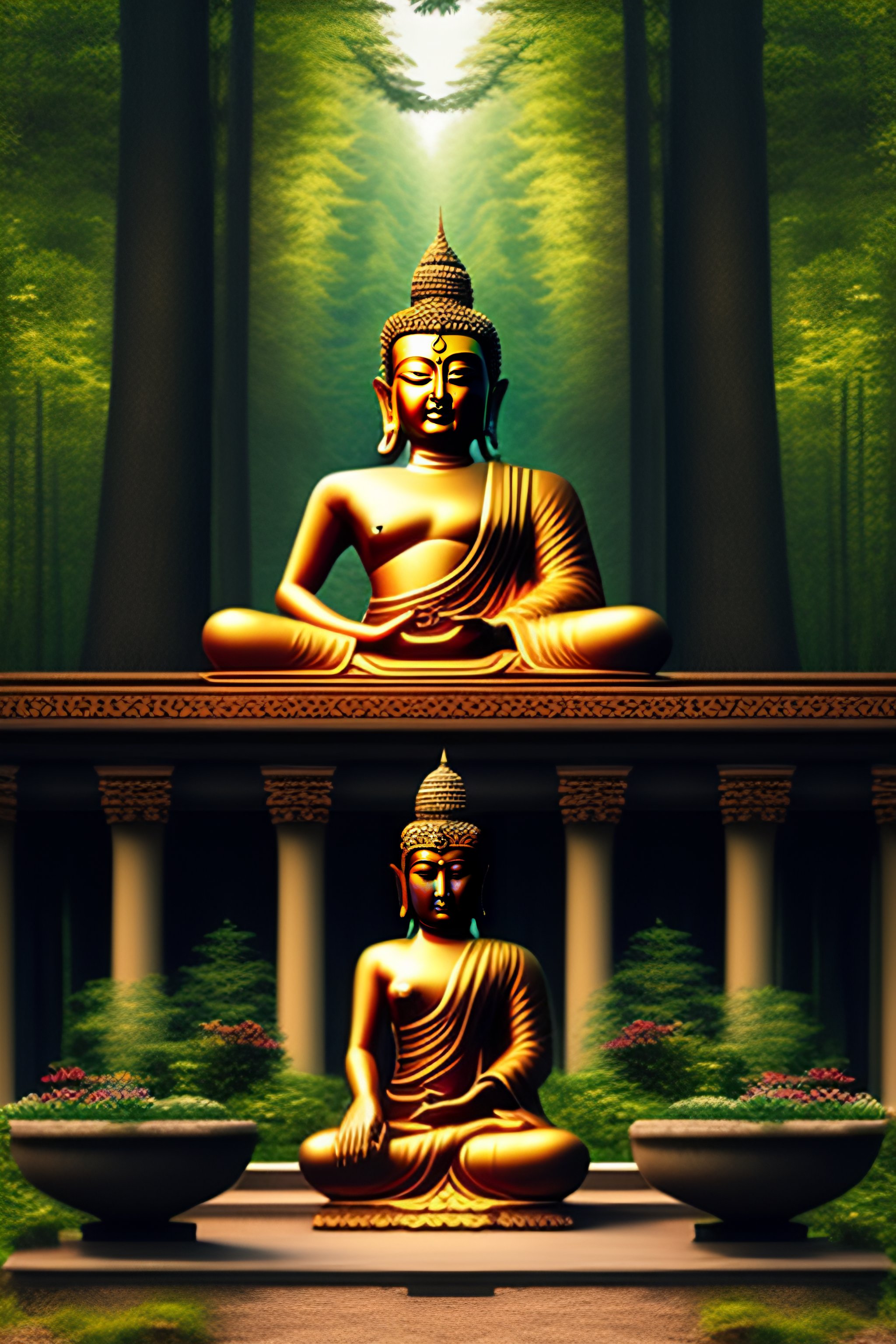 Lexica - Buddha preaching in the forest