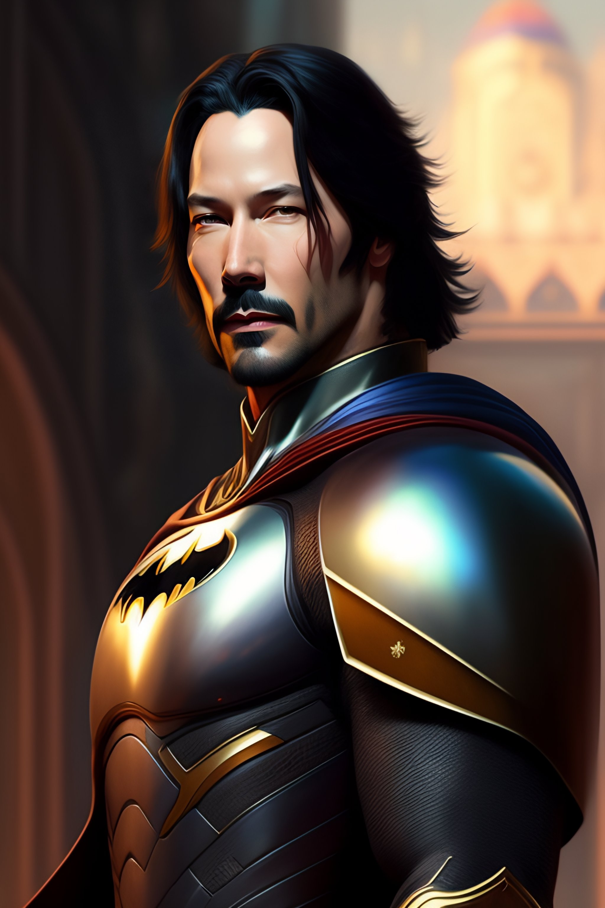 Lexica - Keanu reeves as the batman without his mask, digital art by ...