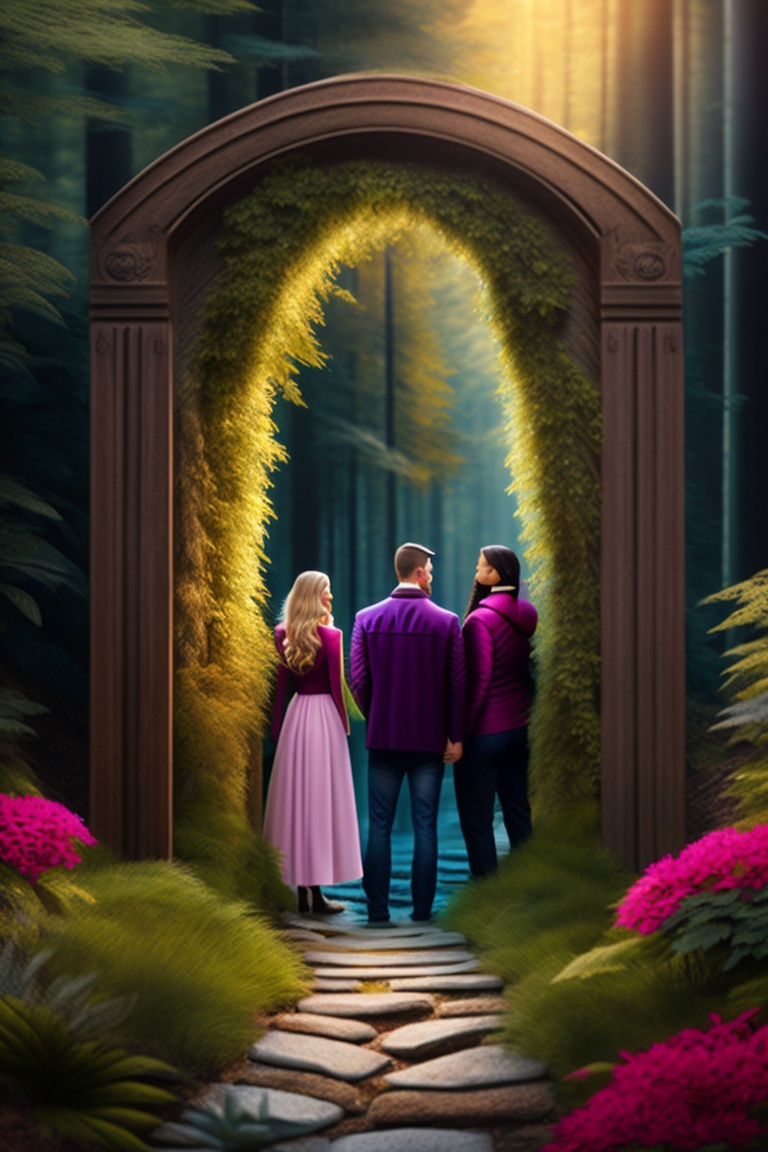 Lexica - An image depicting Barbie, Nikki, Teresa, and Ken standing at ...