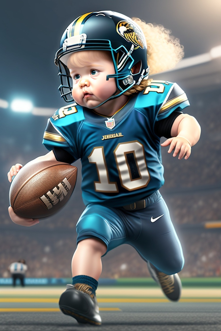 Lexica - Baby trevor lawrence throwing an american football, in a ...