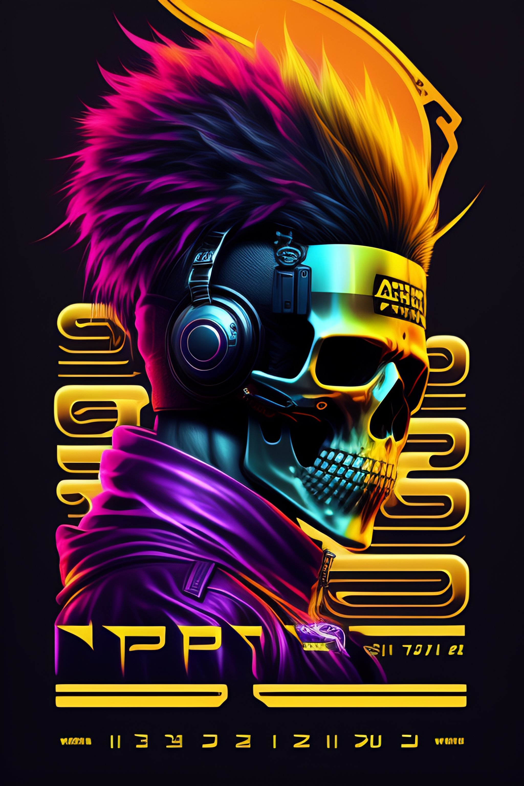 Lexica - Logo design with the text "Neo Punks", cyber punk style ...