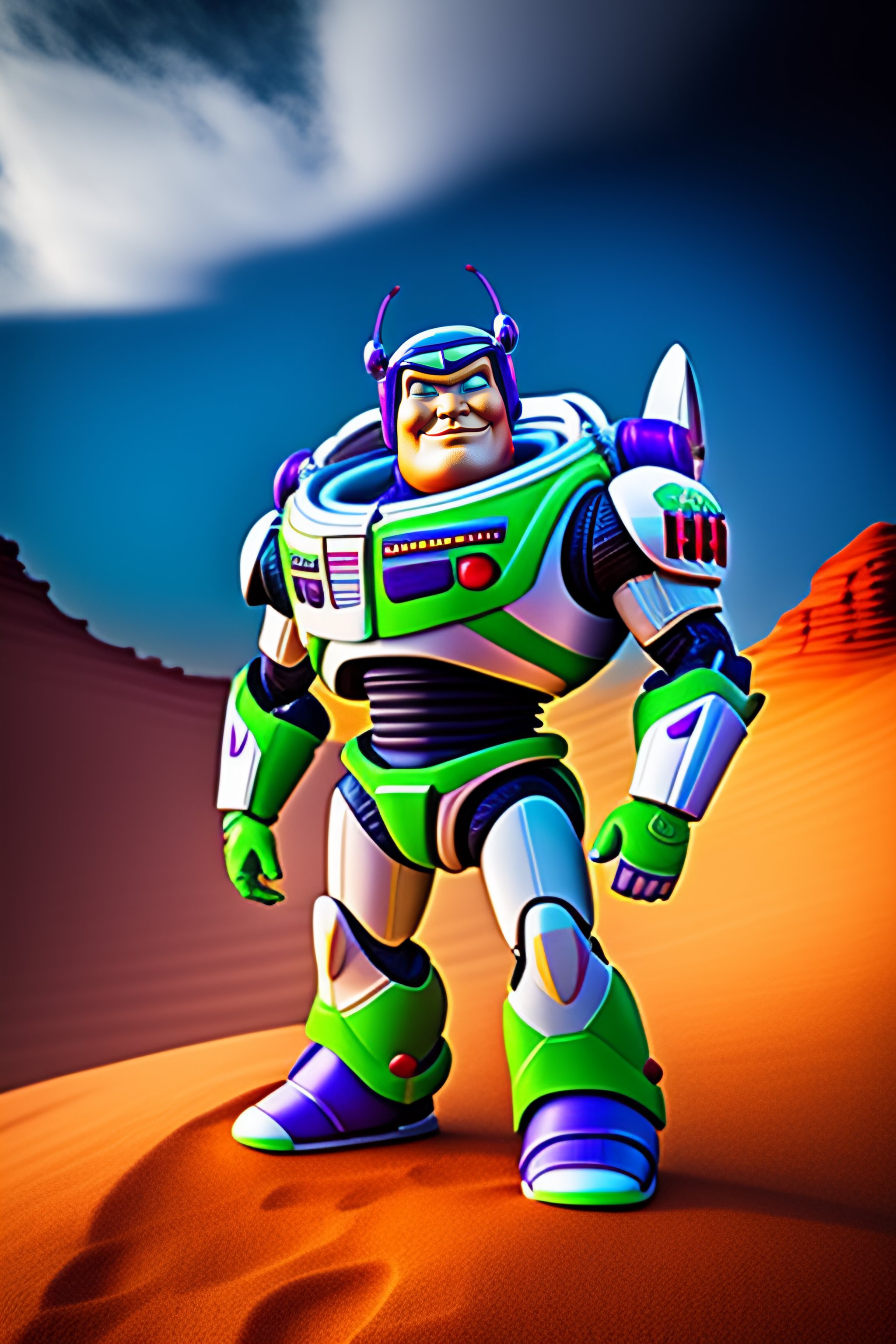 Lexica - Buzz lightyear from toy story at sphinx, casual clothing ...