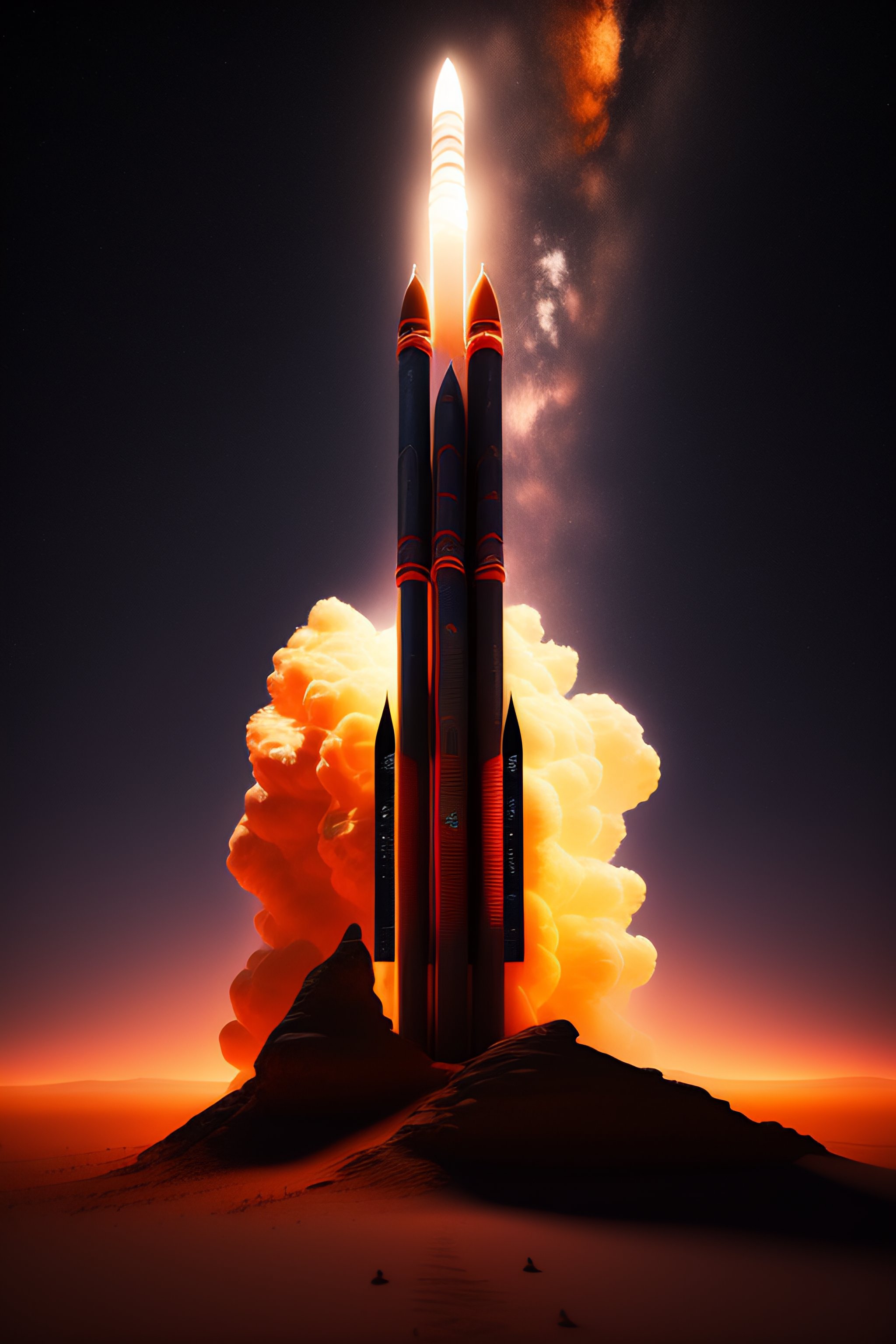 Lexica - 50mm Photograph of PSLV designed by ISRO landed on a Mars ...