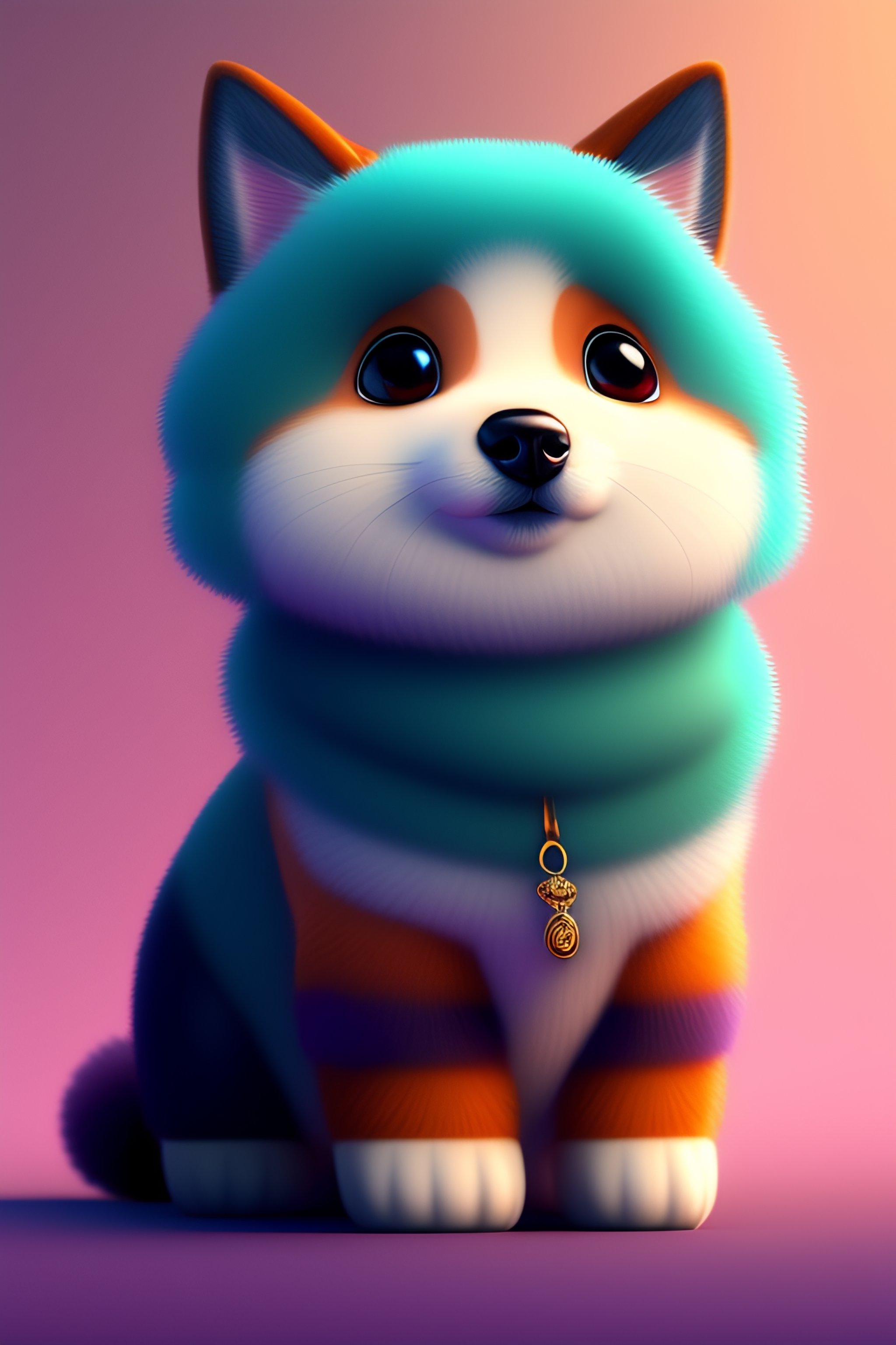 Lexica - CUTE AND ADORABLE CARTOON FLUFFY Dog, FANTASY, DREAMLIKE ...