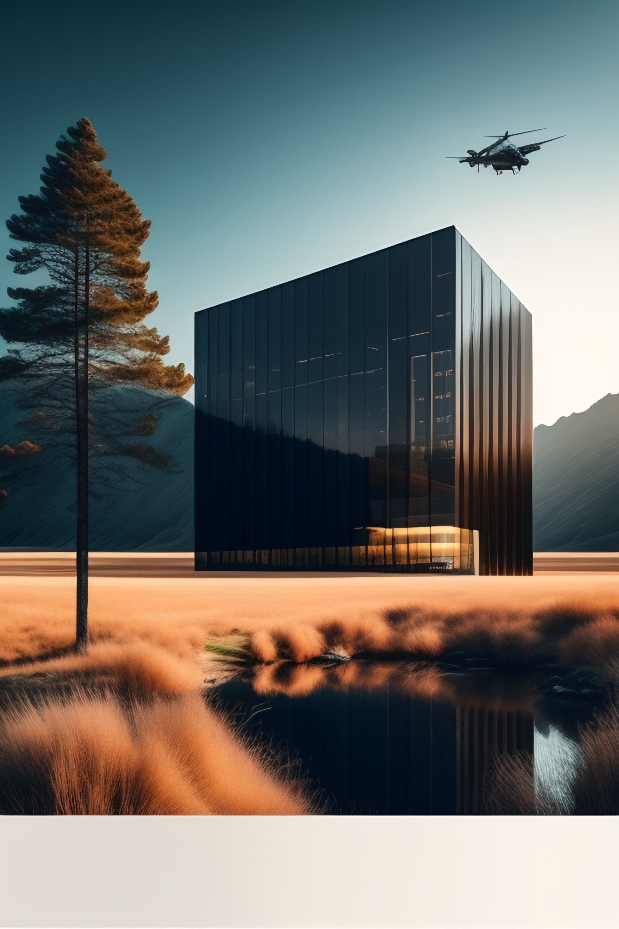 Lexica - A 100 story building and a chopper