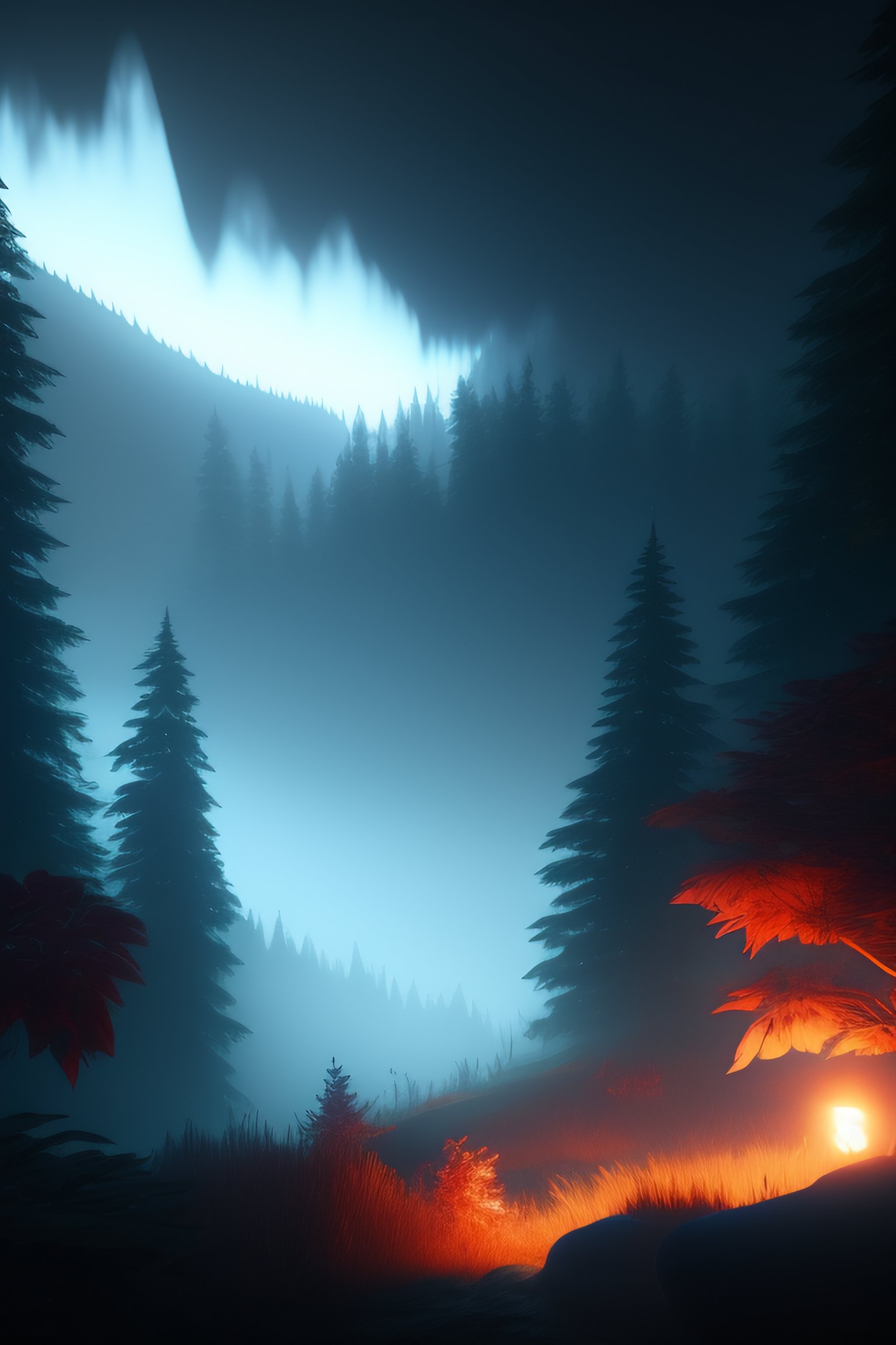 Lexica - Dark night, terrifying fantasy black forest, shadows, epic ...