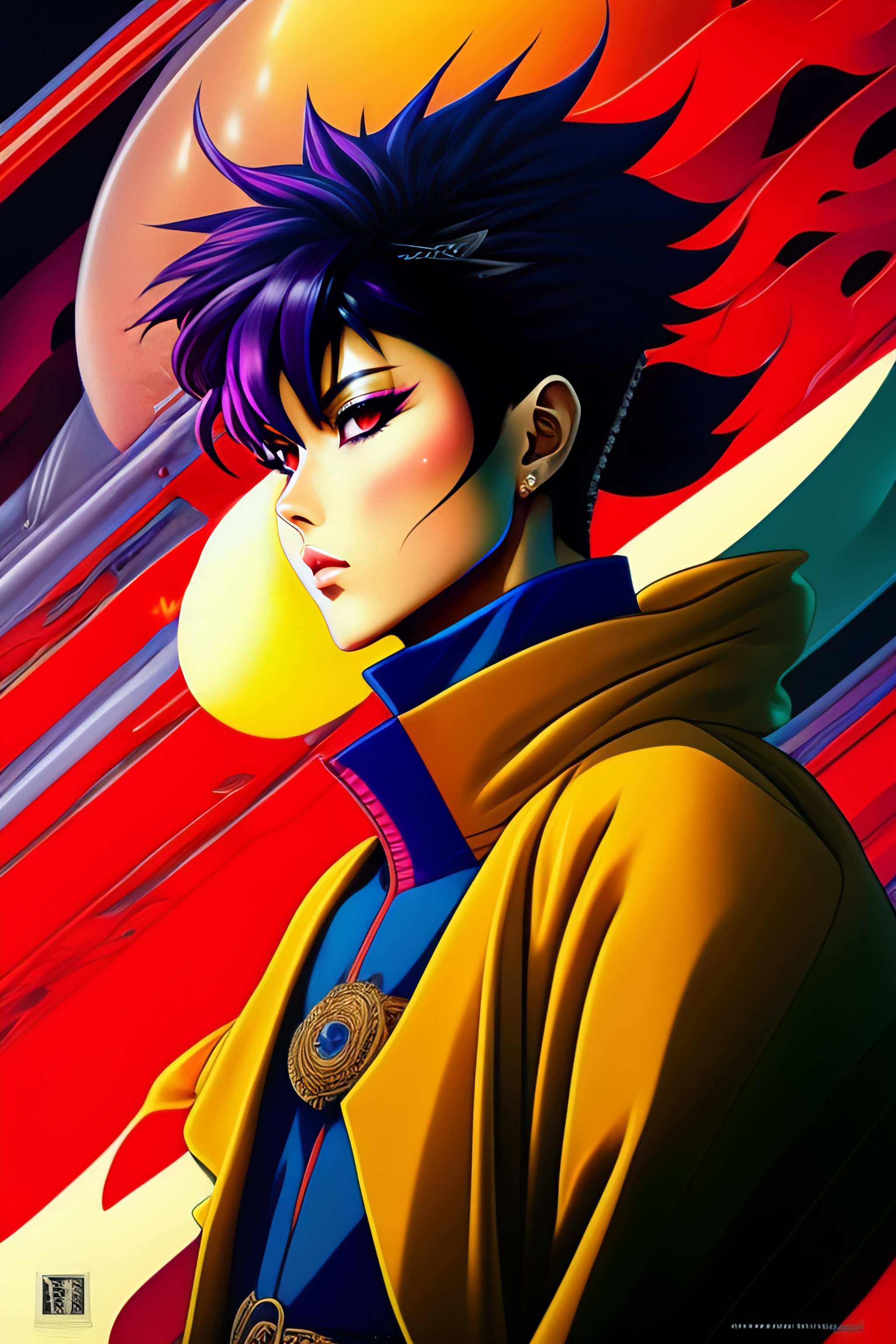 Lexica - Portrait of ninja in stylish haute couture outfit in the style ...