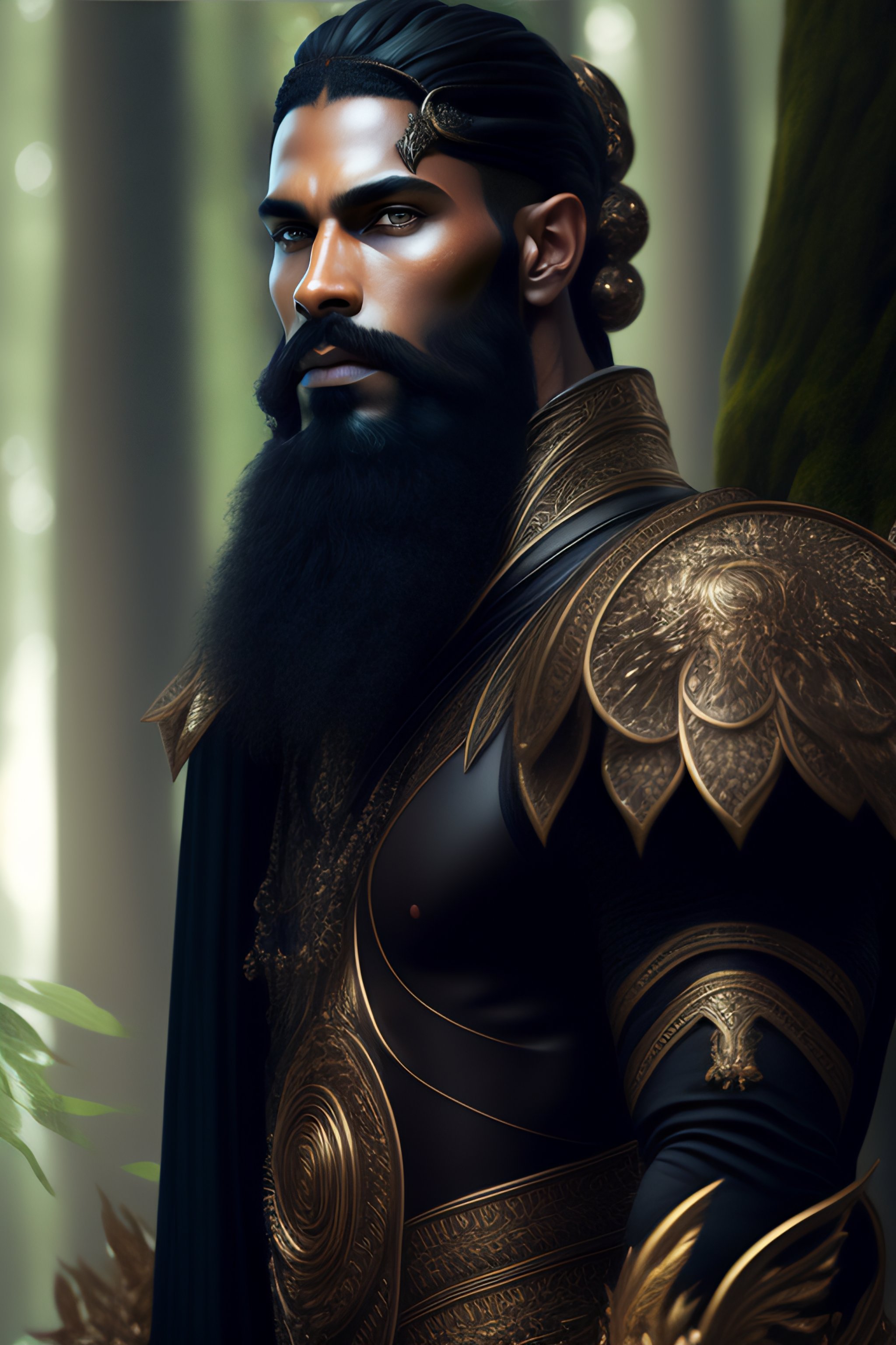 Lexica - Portrait of forest god, fantasy alien forest, male, masculine ...